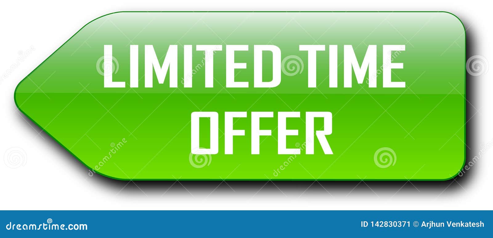 Limited Time Offer Web Button Classic Blue Button White Background ...