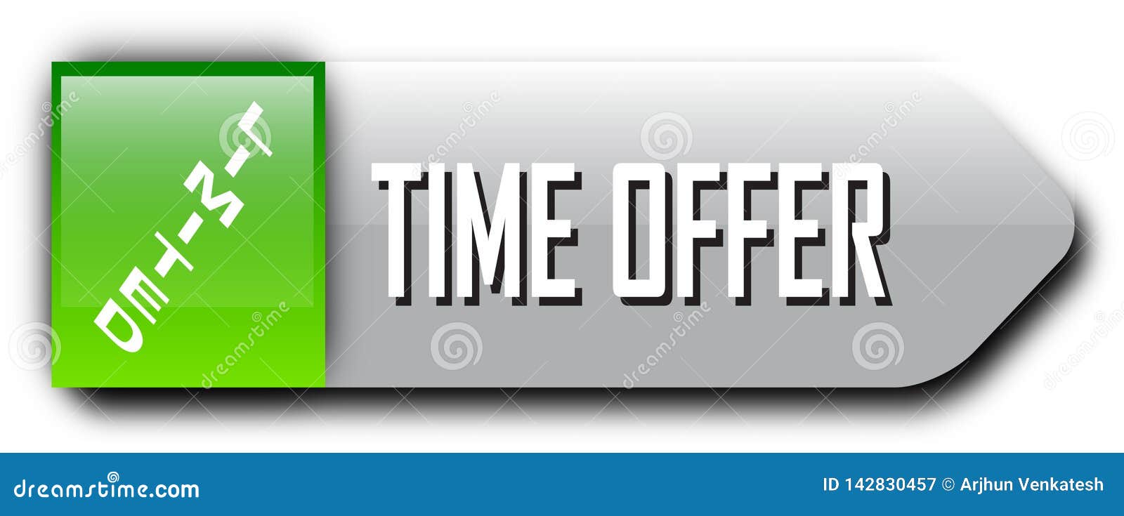 Limited Time Offer Web Button Classic Blue Button White Background ...