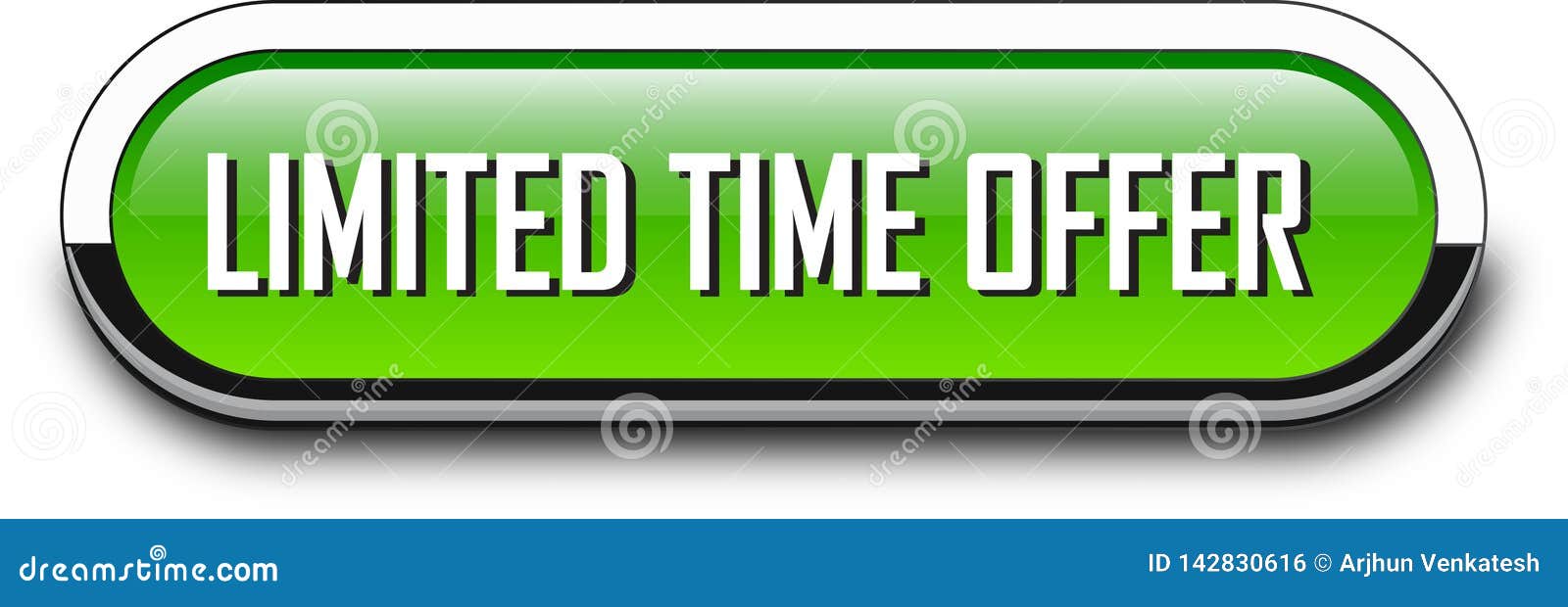 Limited Time Offer Web Button Classic Blue Button White Background ...