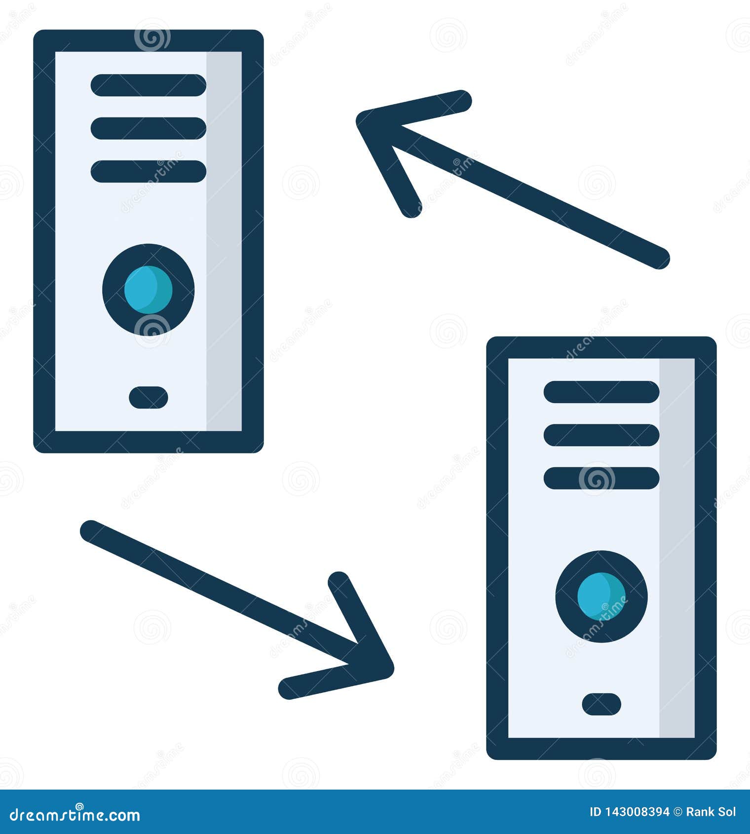 Server Share Isolated Vector Icon Which Can Easily Modify or Edit Stock ...