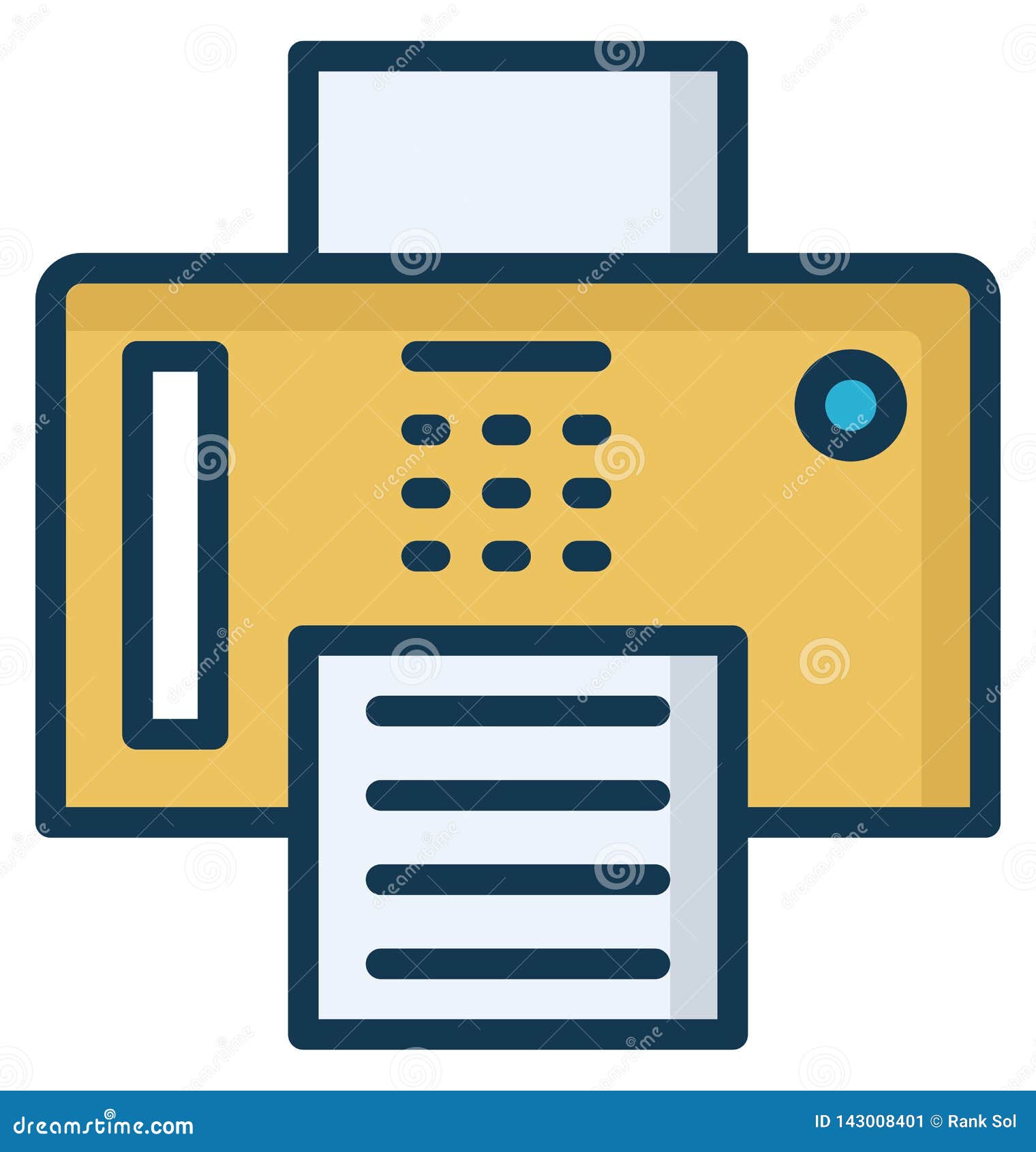 Fax Isolated Vector Icon Which Can Easily Modify or Edit Stock Vector ...
