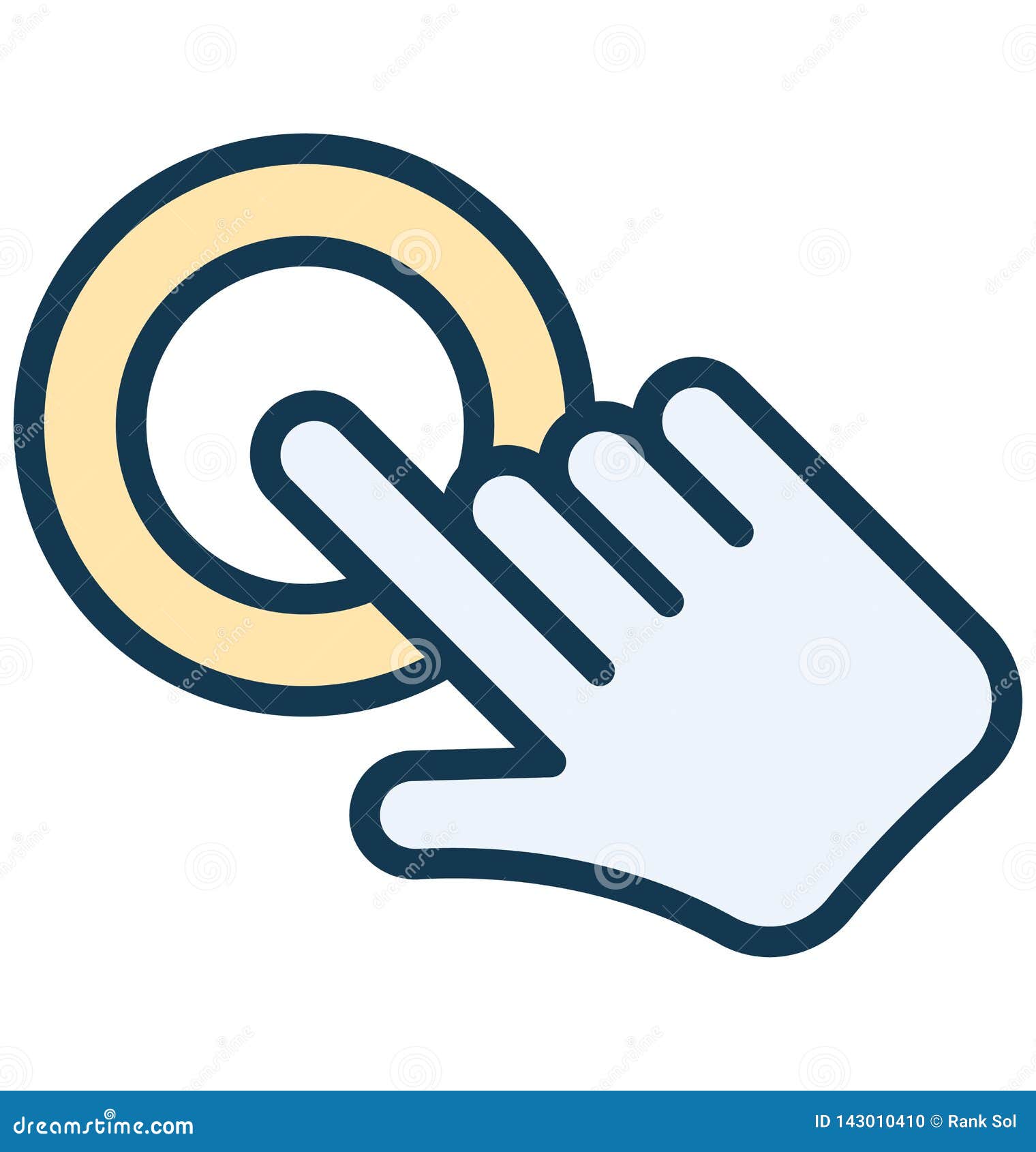 Finger Tap Isolated Vector Icon Which Can Easily Modify or Edit Stock ...
