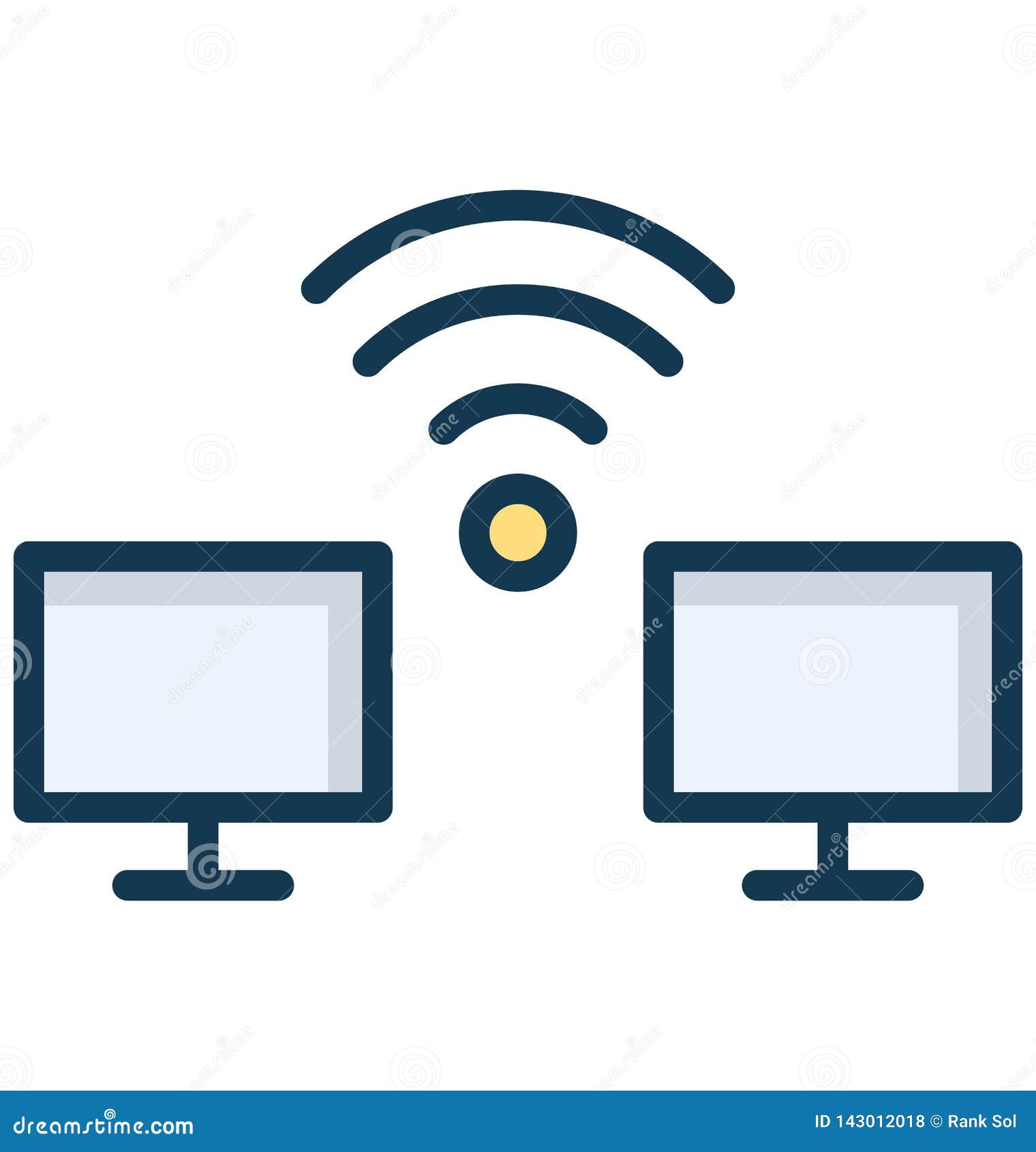 Connected with Internet Isolated Vector Icon Which Can Easily Modify or ...