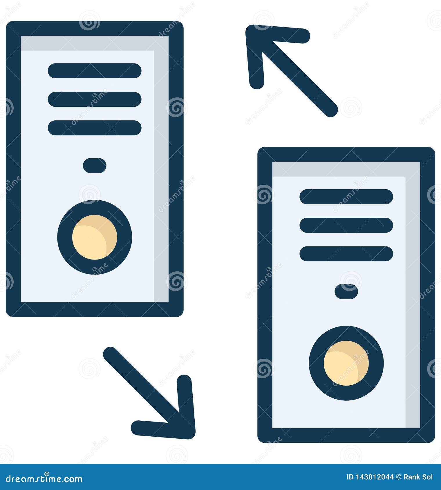 Dialed and Received Calls Isolated Vector Icon Which Can Easily Modify ...