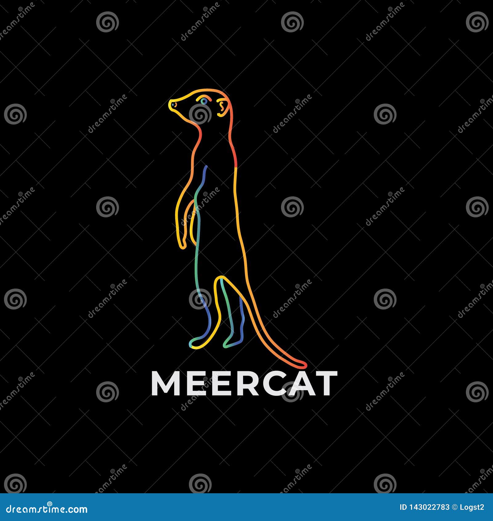 Meerkat vector logo stock vector. Illustration of shape - 143022783