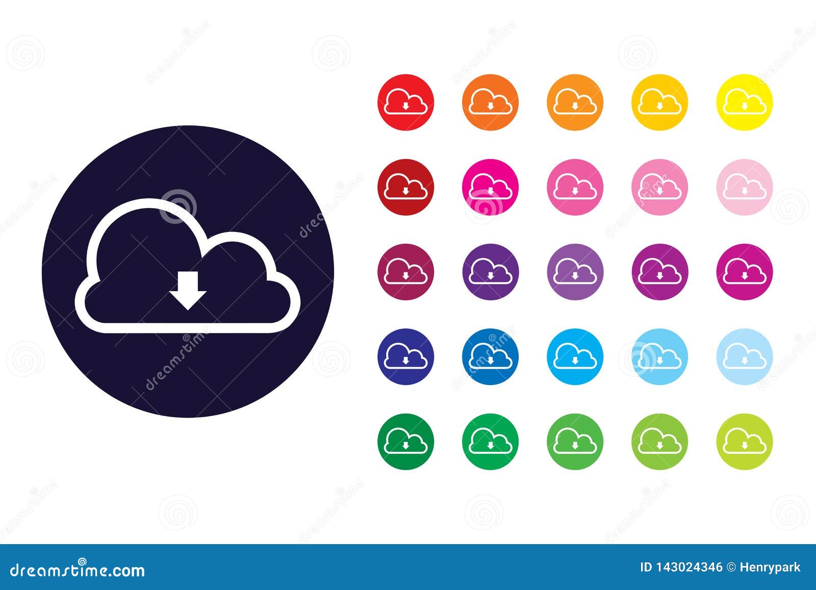 Download Sign Icon. Download Color Symbol. Stock Vector - Illustration ...