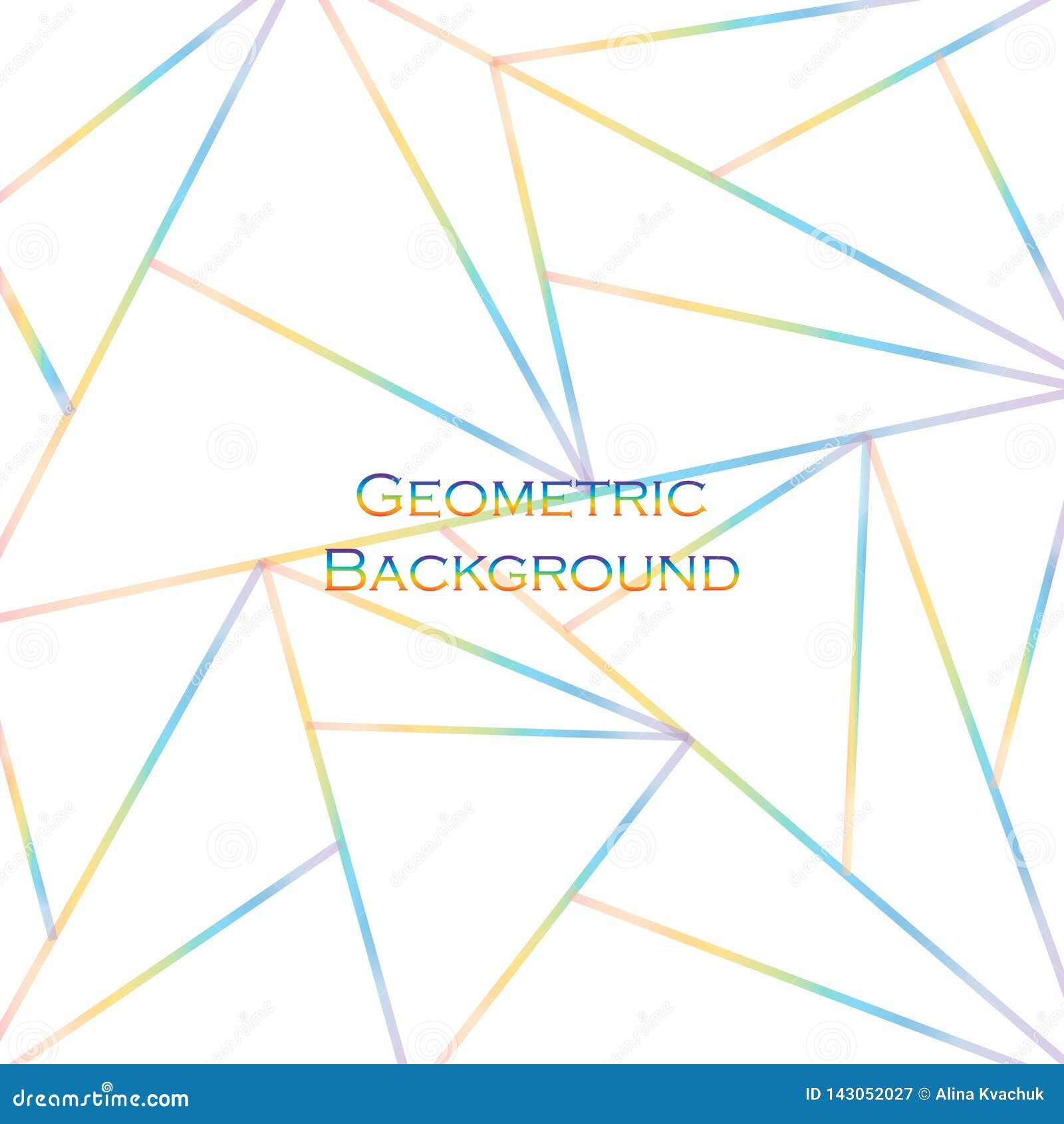 Geometrical Ornament of Multi-colored Triangles. Stock Illustration ...