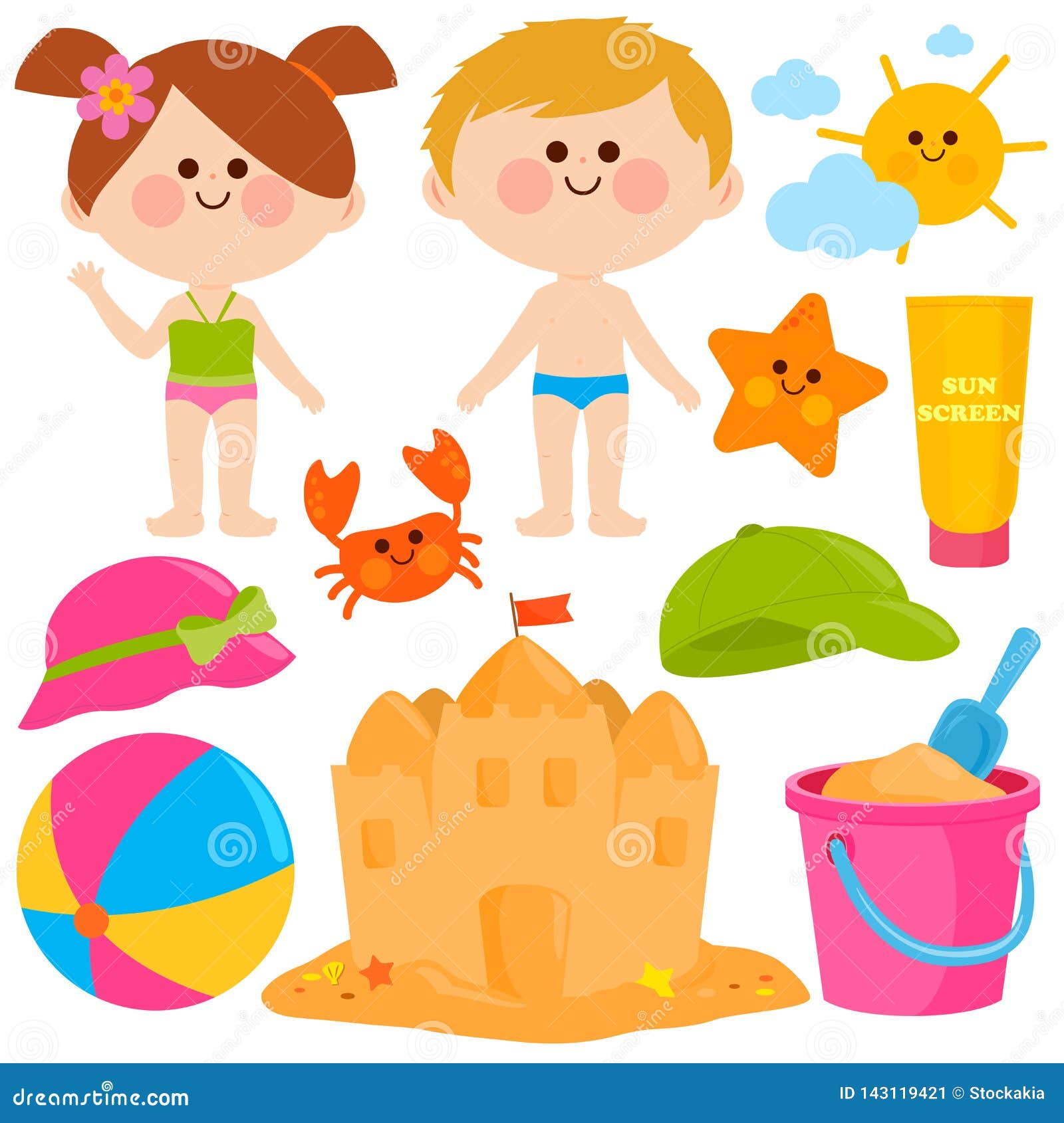 Swimsuits Cartoon Vector | CartoonDealer.com #32800071