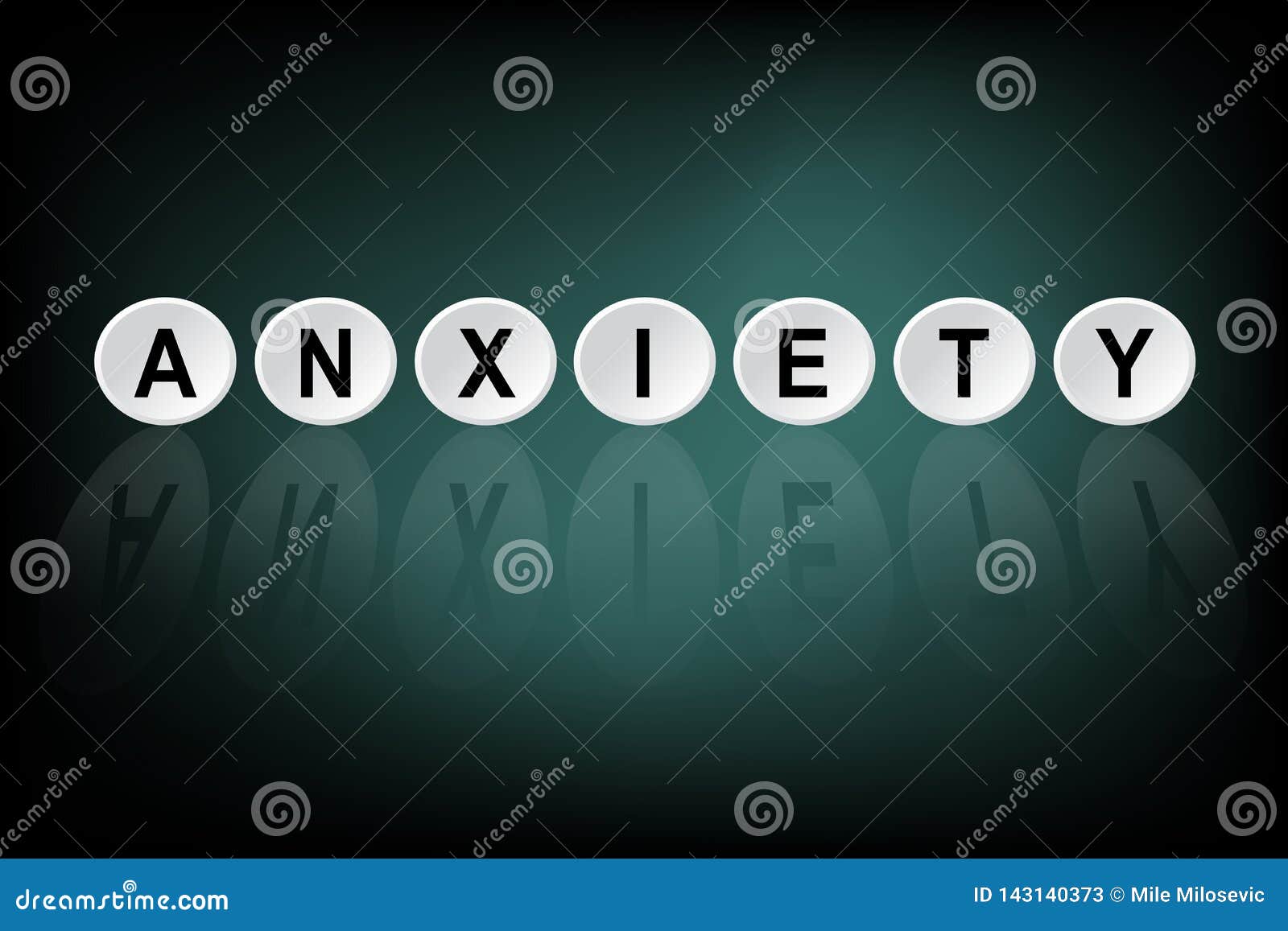 Word Anxiety Written on Buttons. Stock Vector - Illustration of card ...