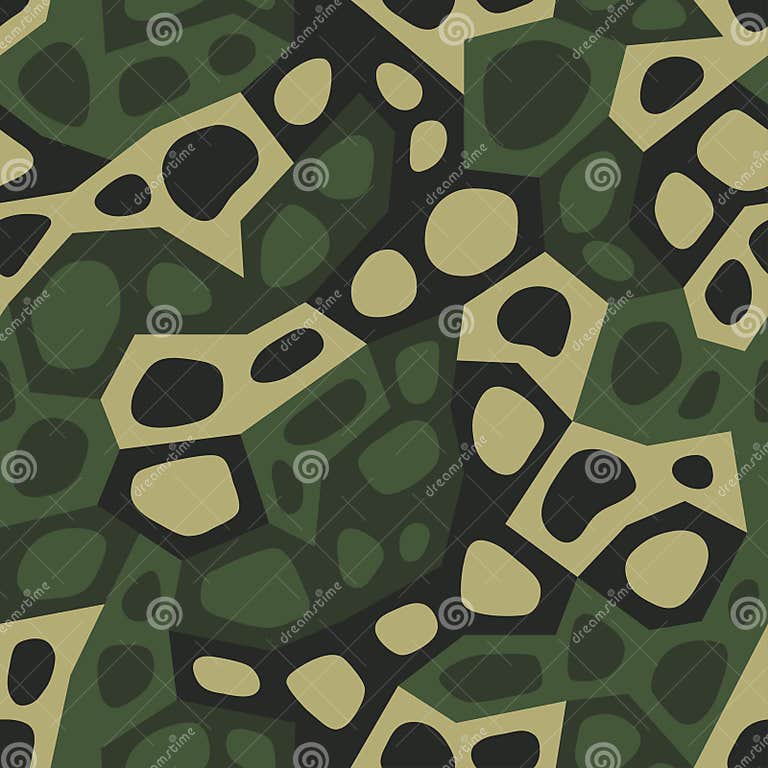 Geometric Camouflage. Modern Urban Camo Print for Fabric. Green Polygon ...