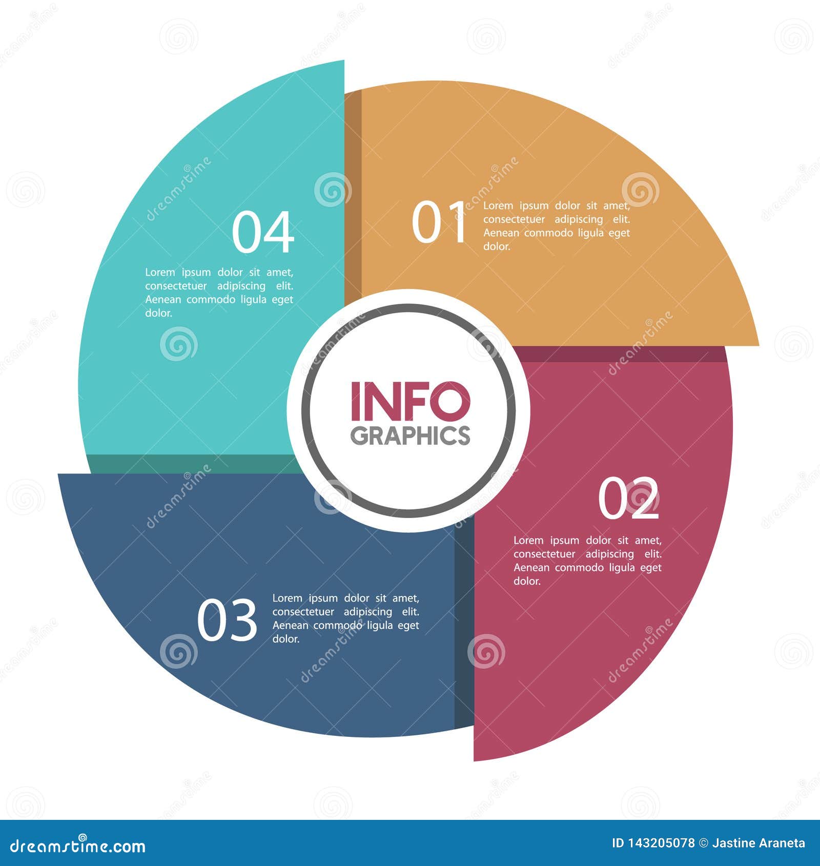 Round Infographic Design Template Stock Vector - Illustration of flyer ...