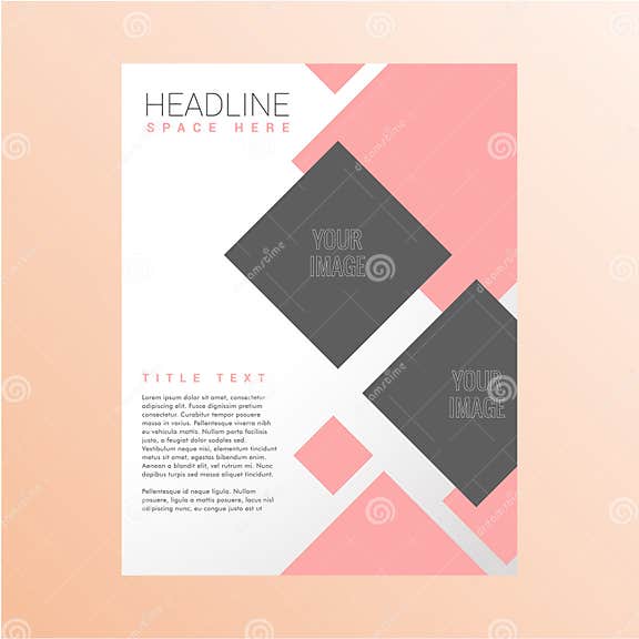 Modern Pink Flyer Design Template Stock Vector - Illustration of ...