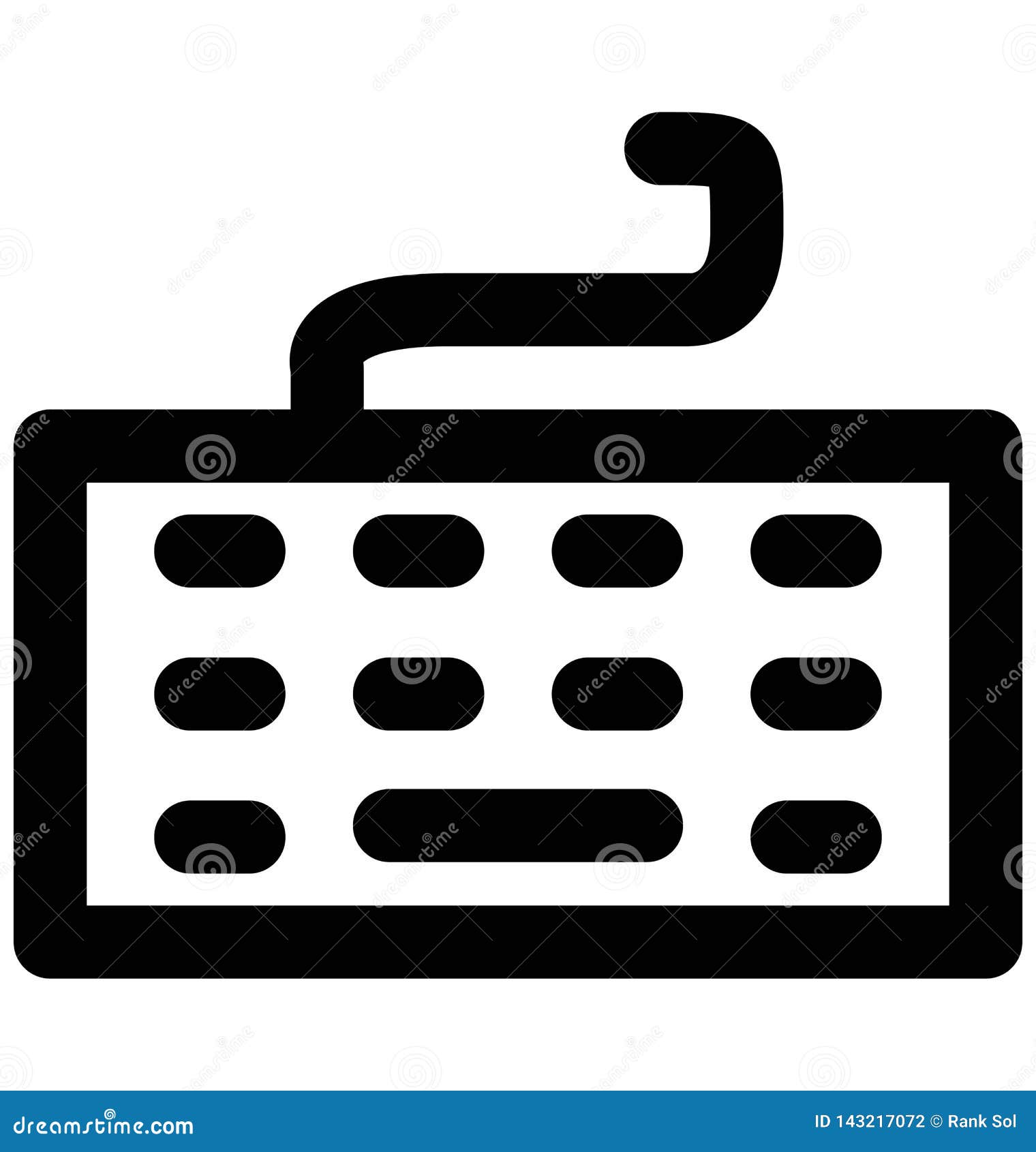 Keyboard Bold Line Icon Which Can Easily Modify or Edit and Color As ...