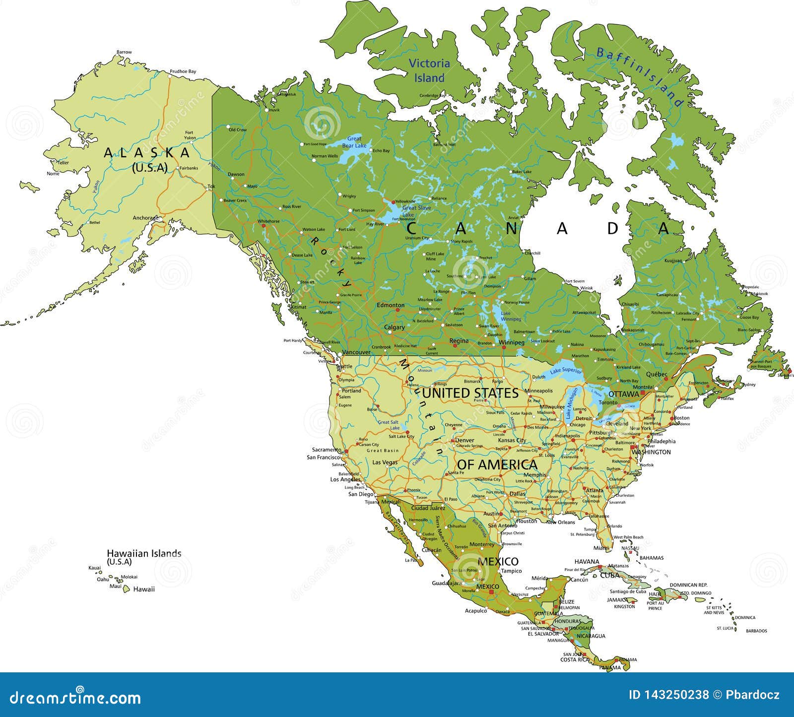 Highly Detailed Editable Political Map with Separated Layers. Stock ...
