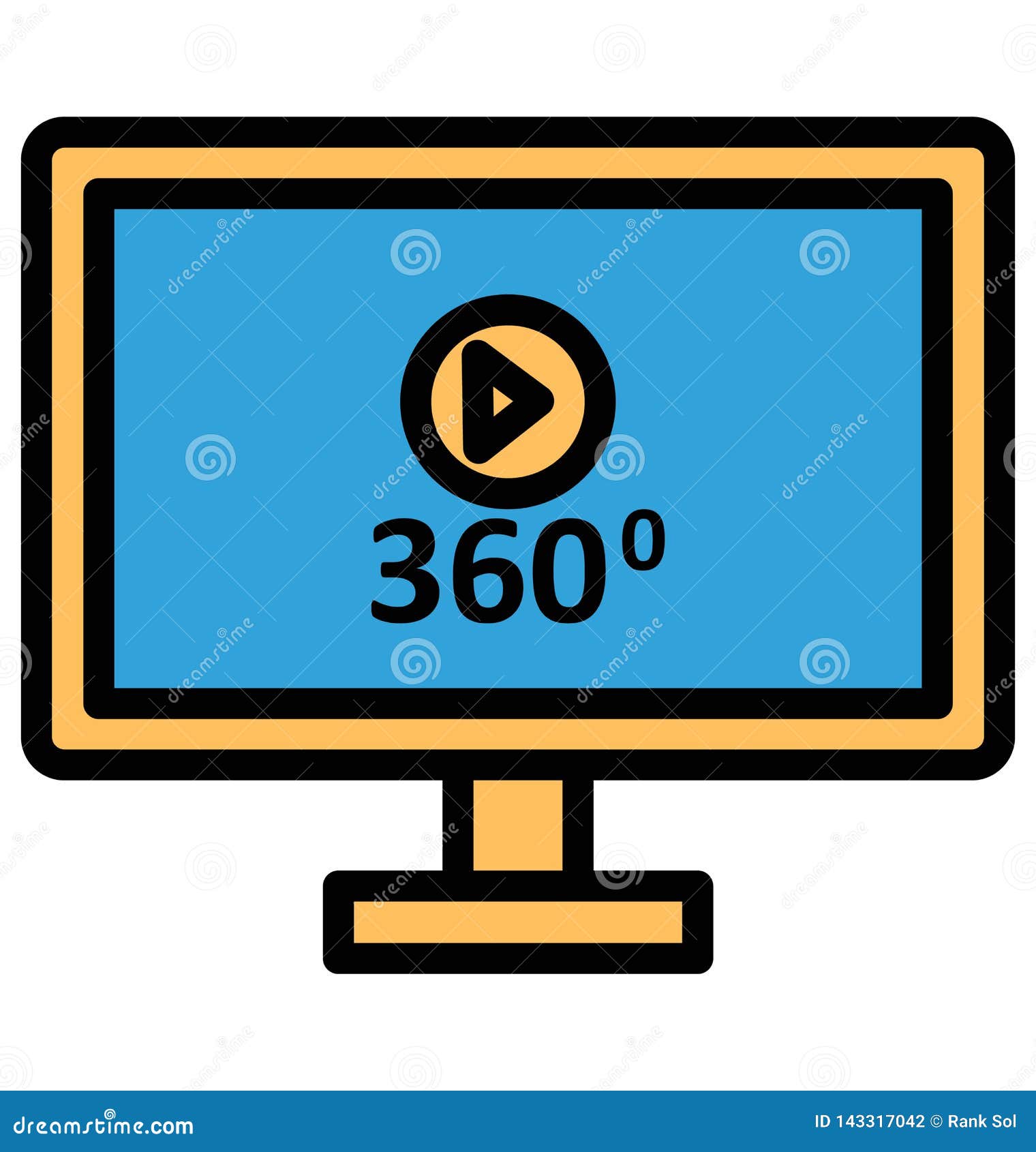 360 Degree Isolated Vector Icon Which Can Easily Modify or Edit Stock ...