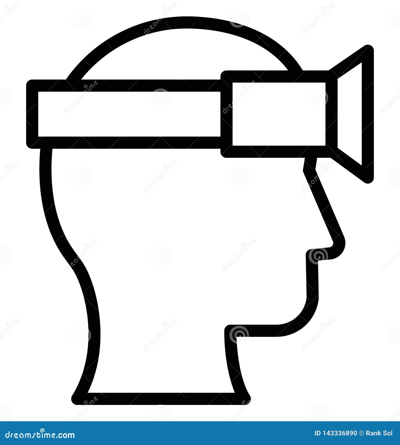Head Mounted Display Isolated Vector Icon Which Can Easily Modify or ...