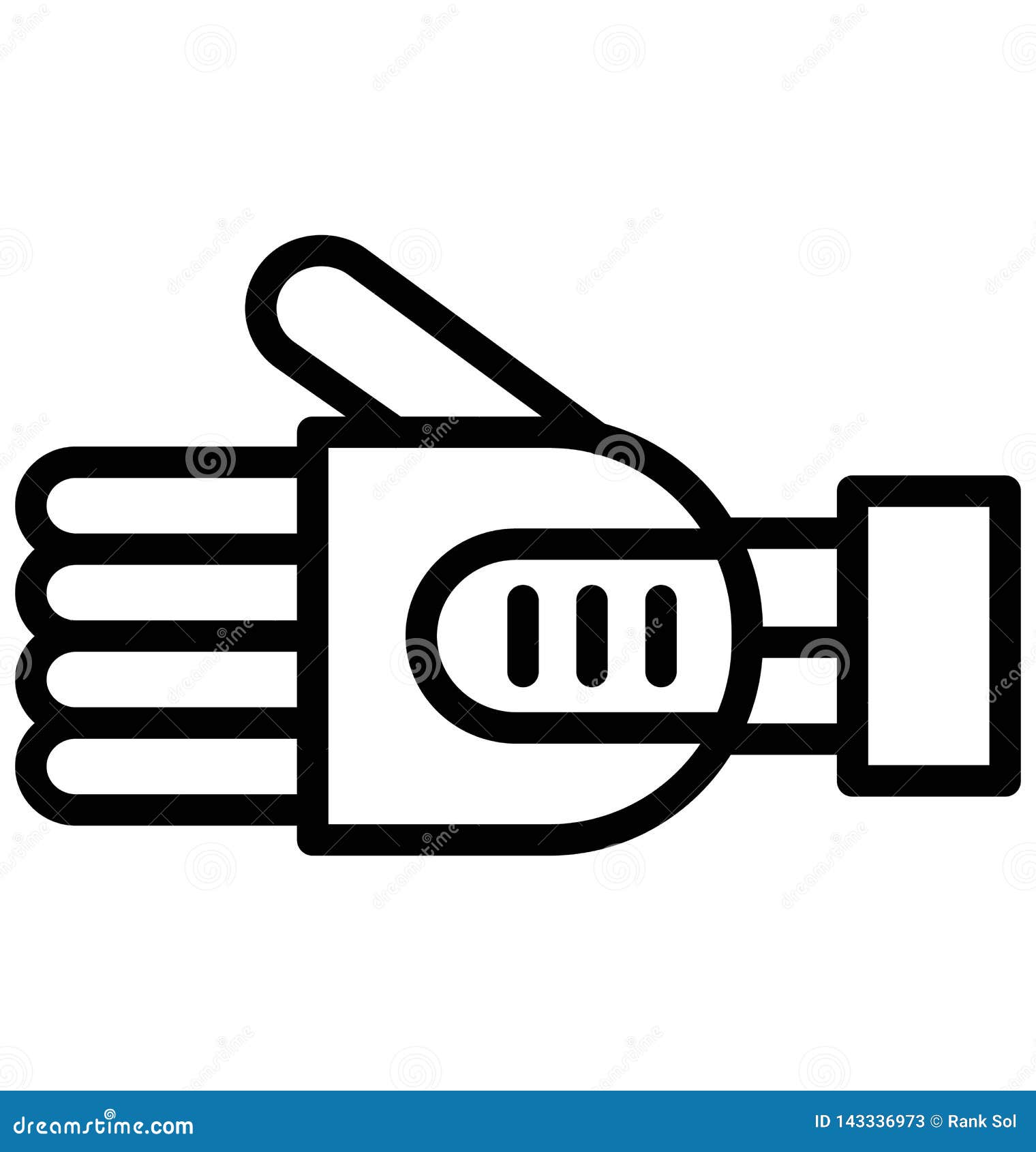 Hand in Vr Isolated Vector Icon Which Can Easily Modify or Edit Stock ...