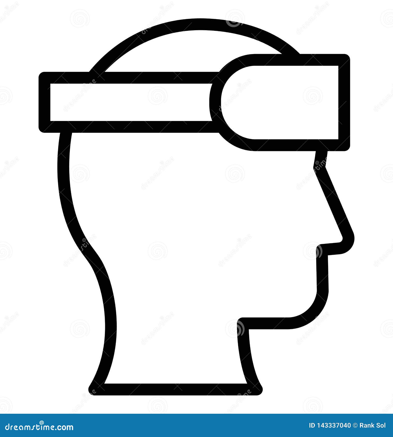 Head Mounted Display Isolated Vector Icon Which Can Easily Modify or ...