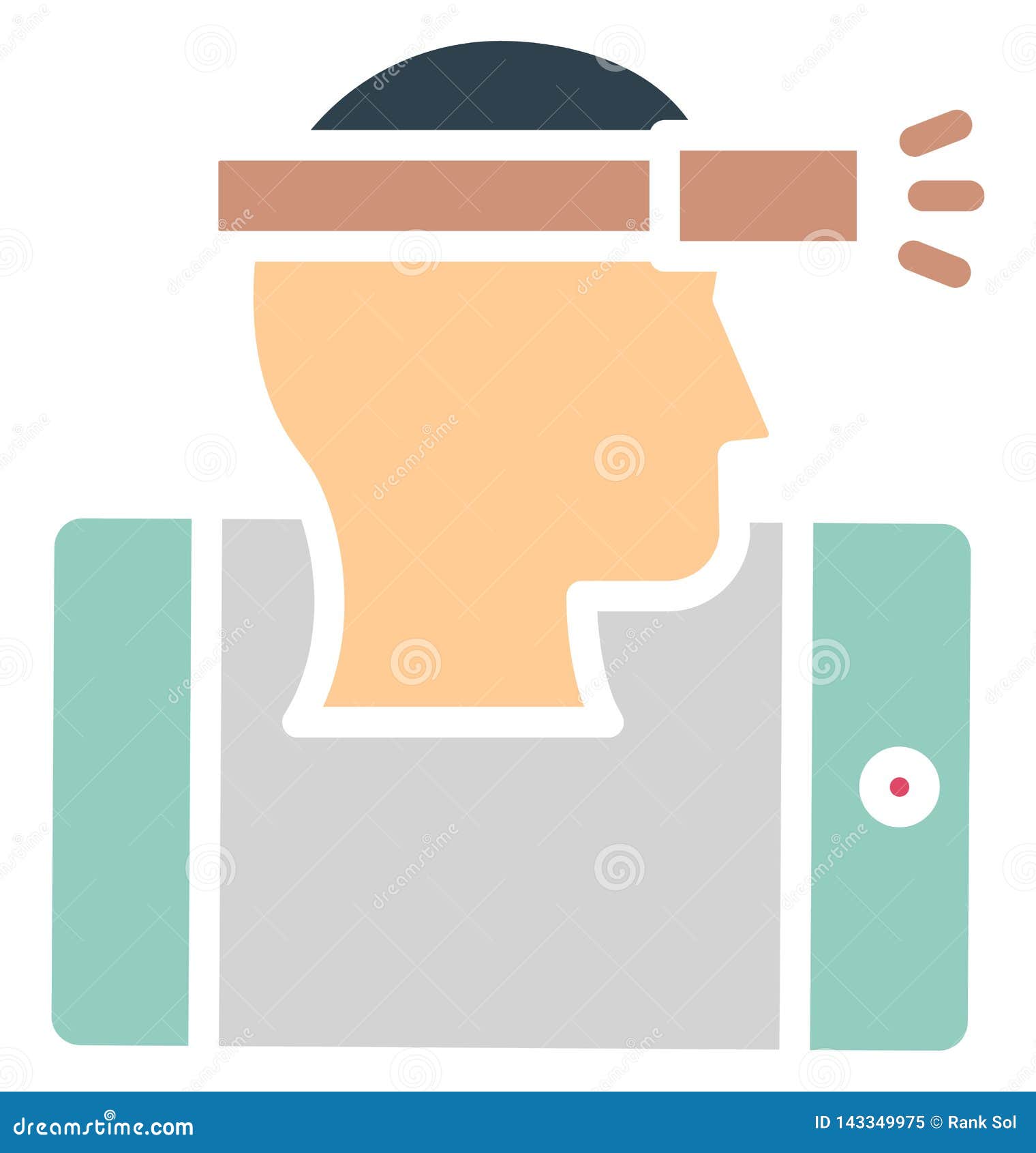 Head Mounted Display Isolated Vector Icon Which Can Easily Modify or ...