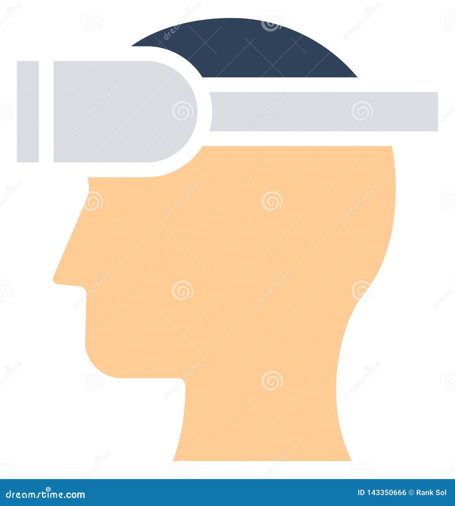 Head Mounted Display Isolated Vector Icon Which Can Easily Modify or ...