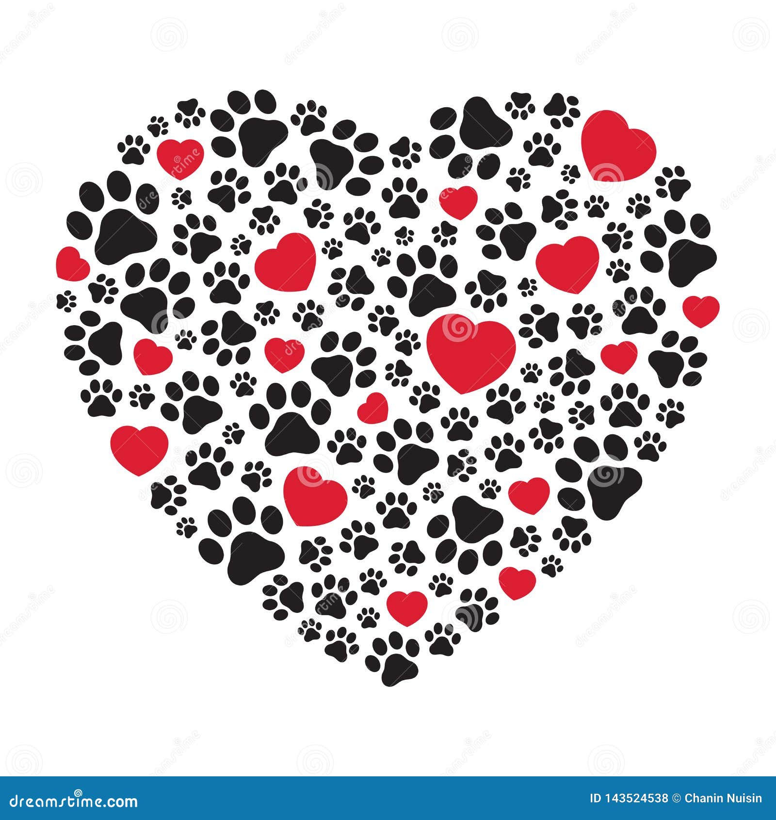 Dog Paw Vector Heart Icon Valentine Logo Symbol French Bulldog Pet ...