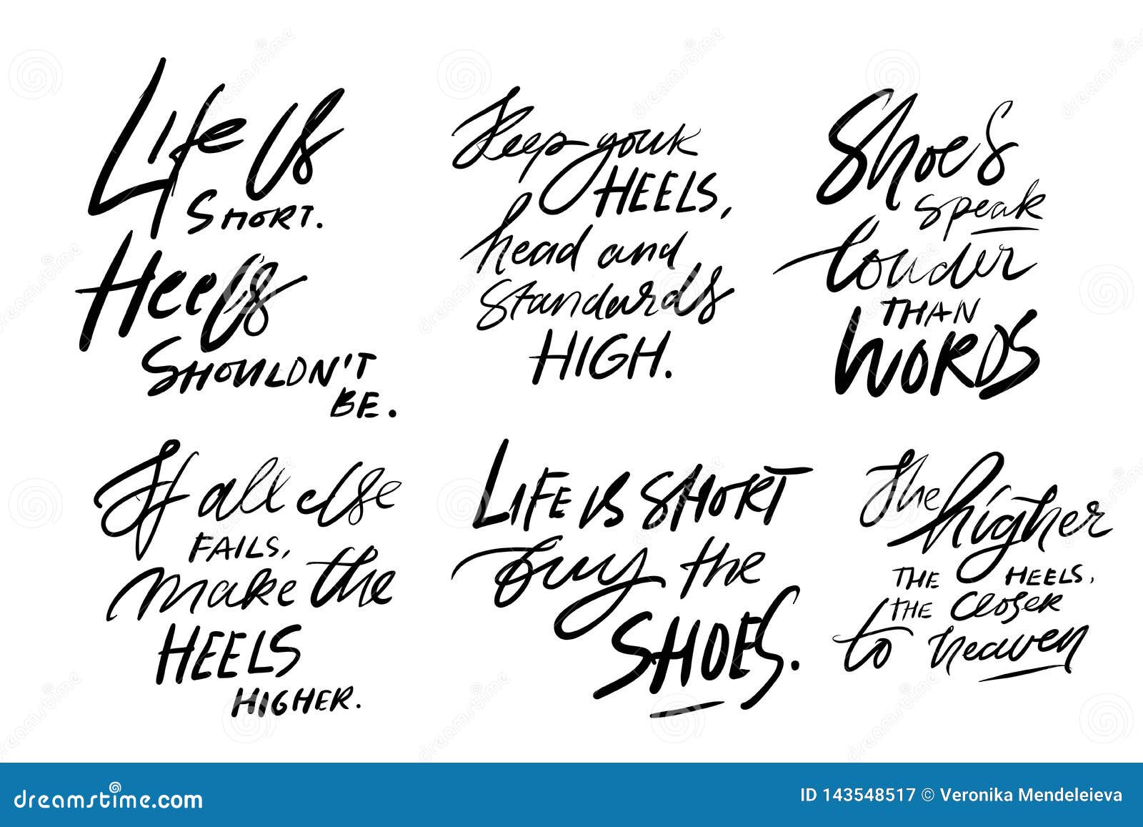 Quotes about Shoes. Hand Lettering Fpr Your Design Stock Vector ...