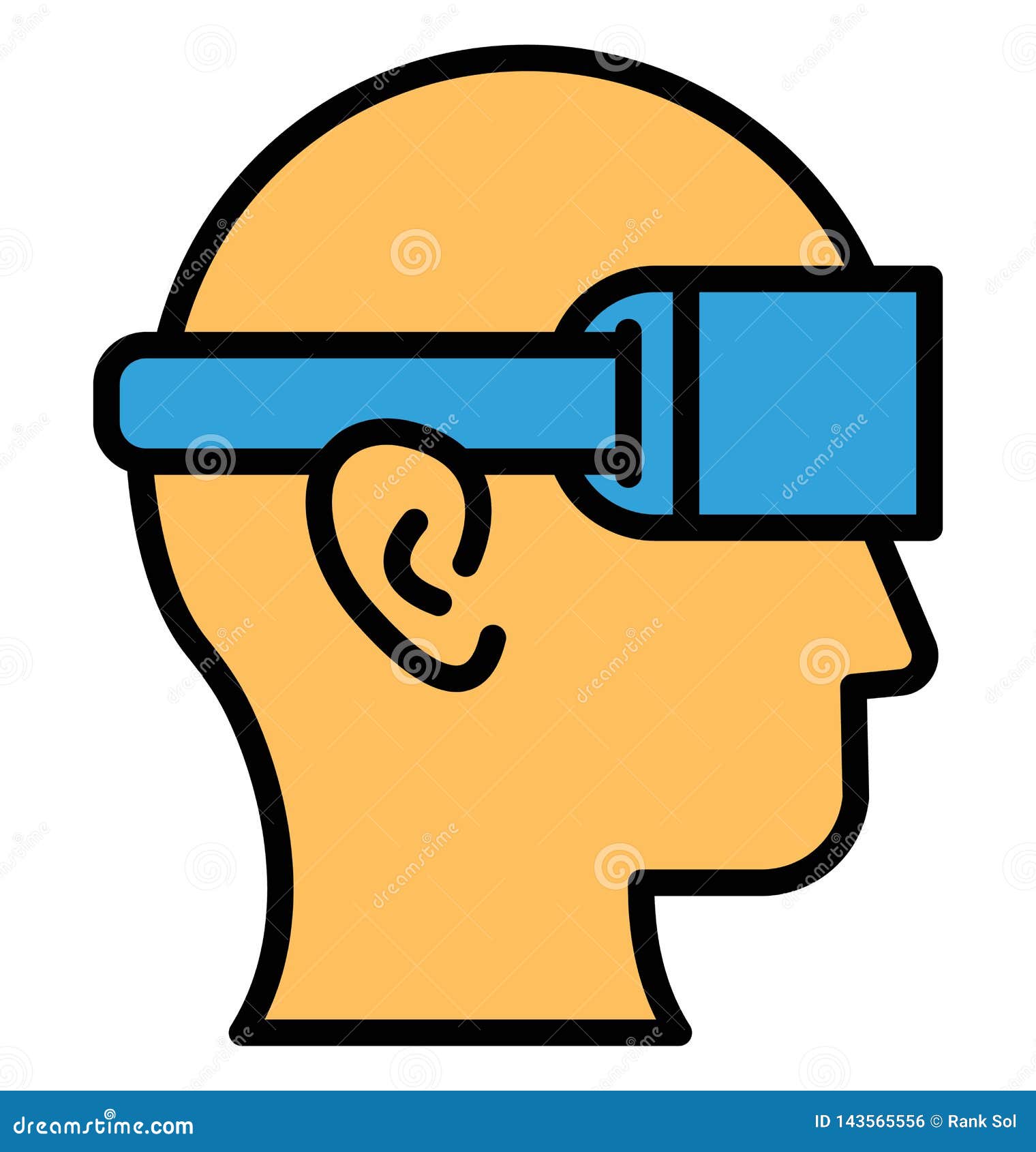 Head Mounted Display Isolated Vector Icon Which Can Easily Modify or ...