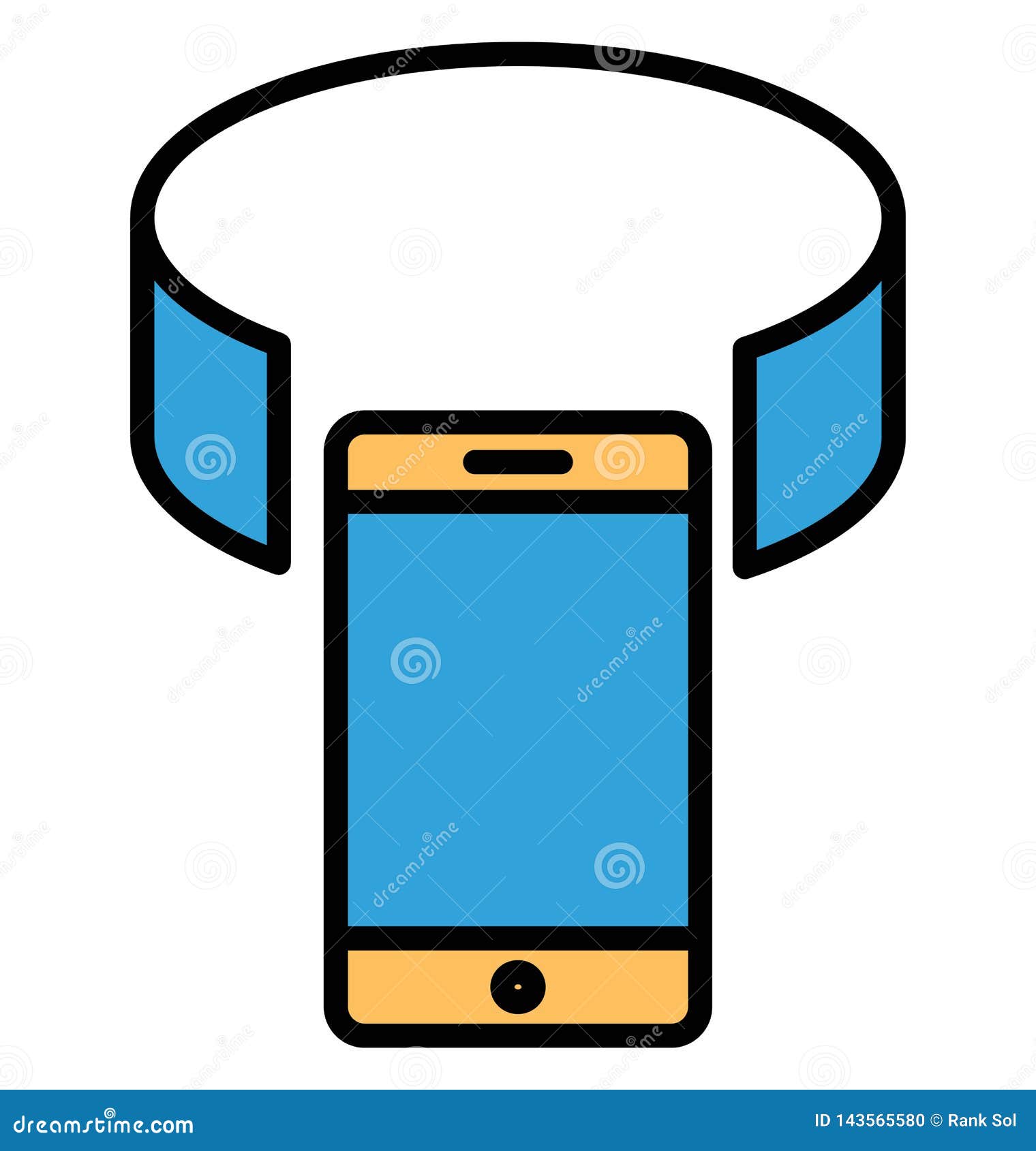 Android Phone Isolated Vector Icon Which Can Easily Modify or Edit ...