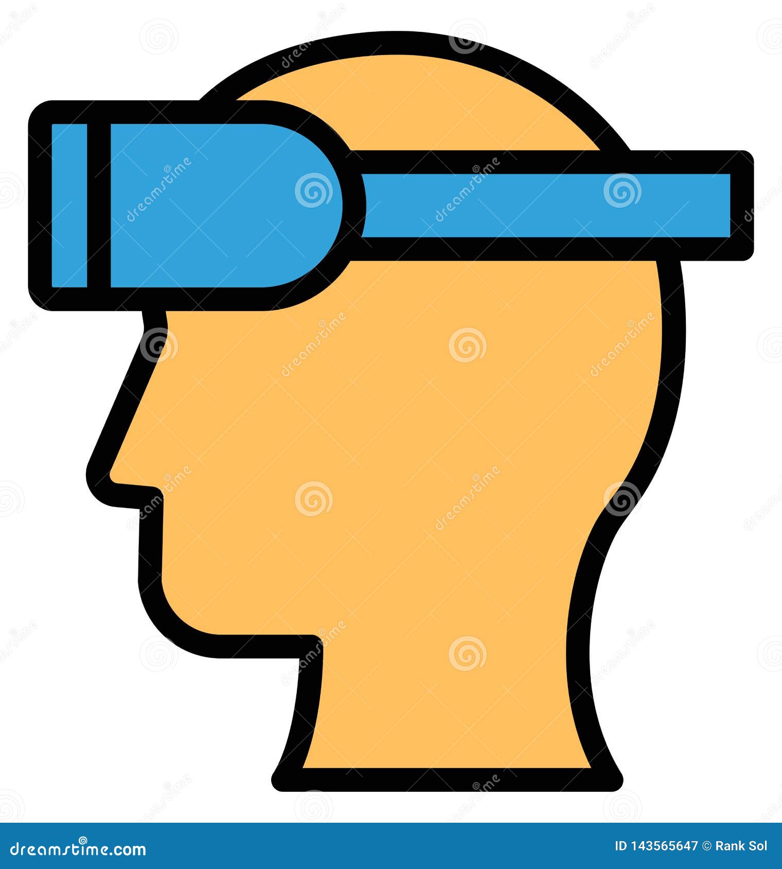 Head Mounted Display Isolated Vector Icon Which Can Easily Modify or ...
