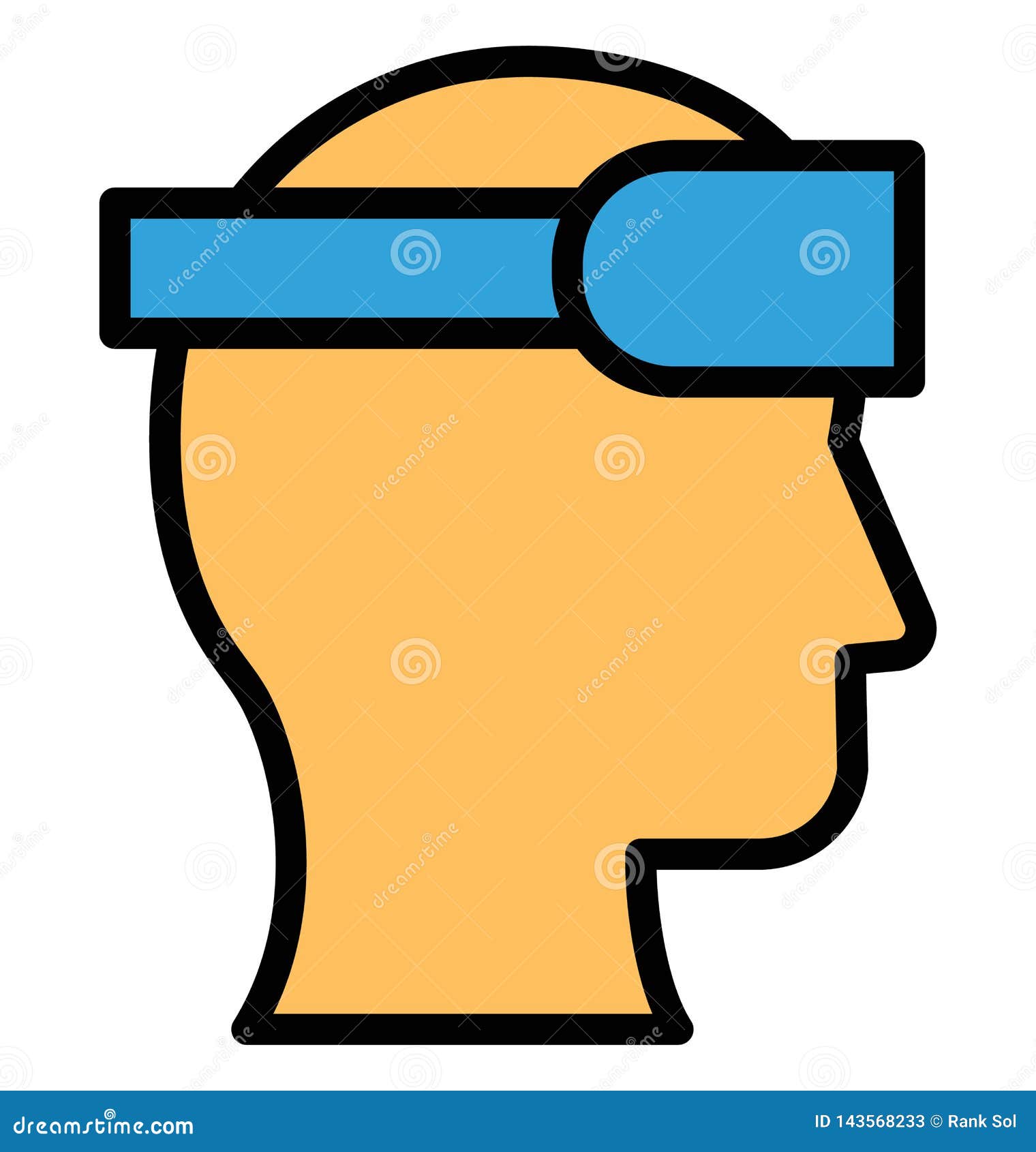 Head Mounted Display Isolated Vector Icon Which Can Easily Modify or ...