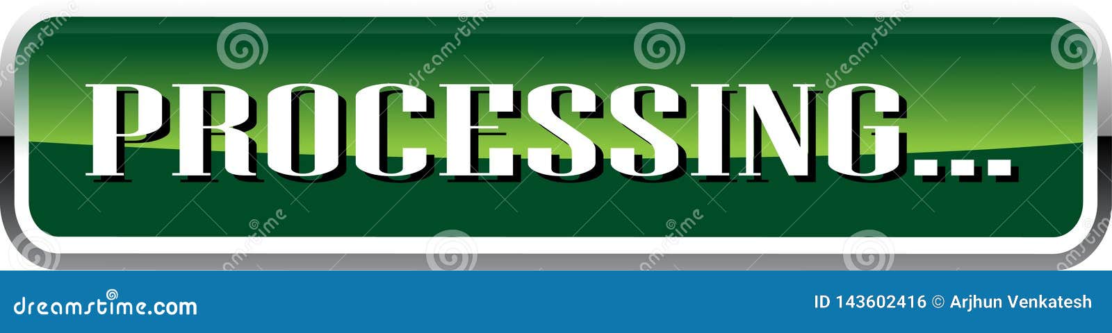 Processing Web Button Classic Button White Background Stock ...