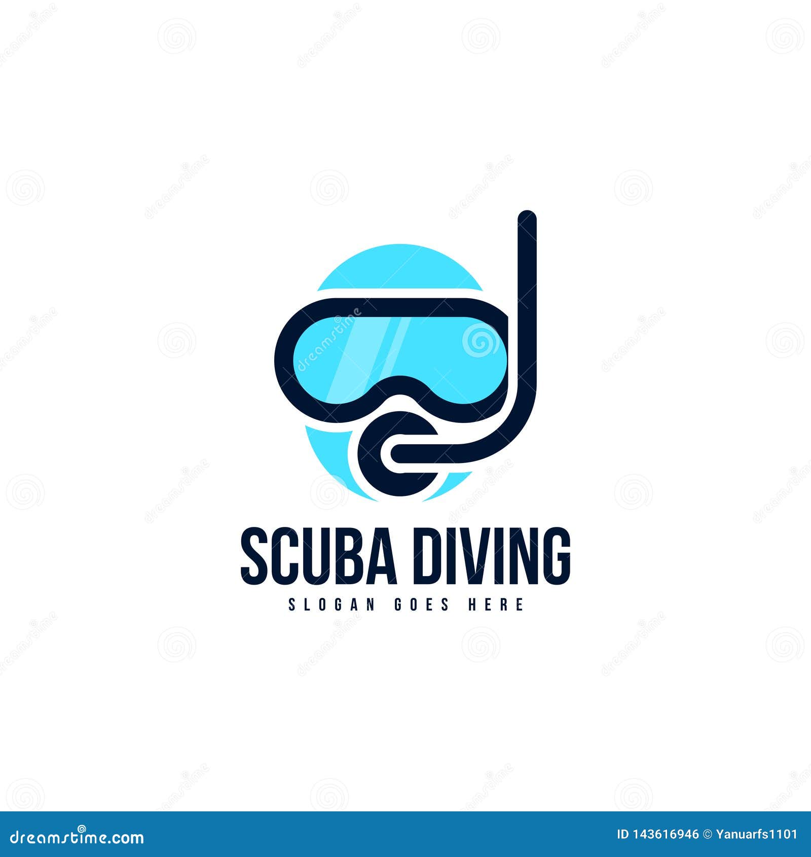Scuba Diving Logo Template Vector. Diver Logo Concept Stock Vector ...