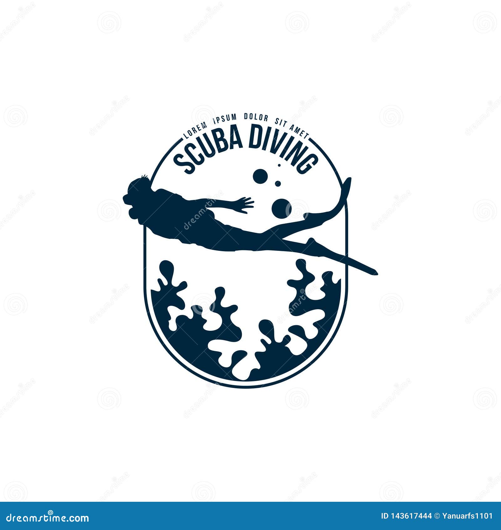 Scuba Diving Logo Template Vector. Diver Logo Concept Stock ...