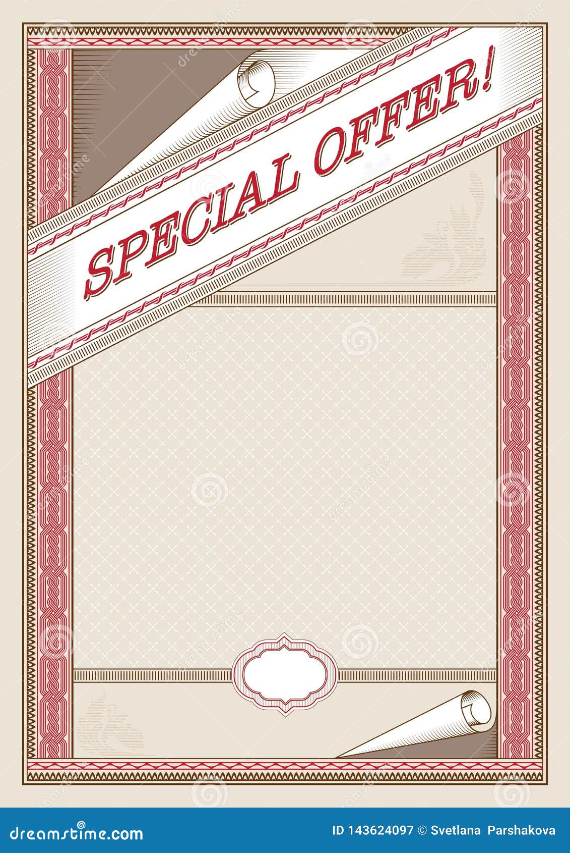 Ornate Rectangular Framework. A3, A4 Page Proportions Stock Vector ...