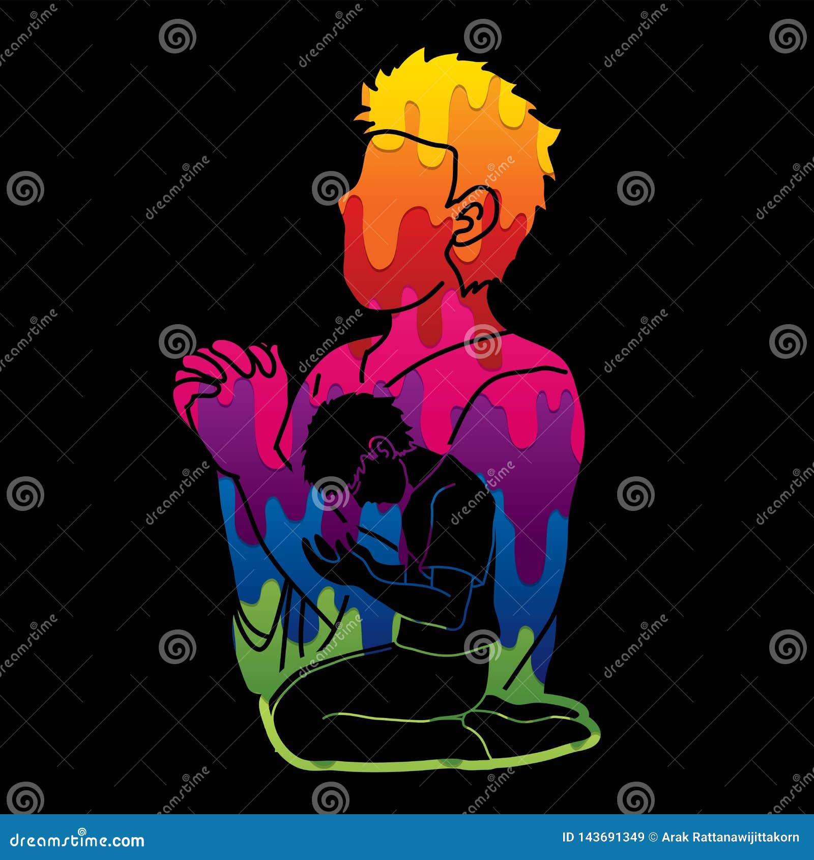 Prayer, Christian Praying ,Praise God, Worship Cartoon Graphic Stock ...