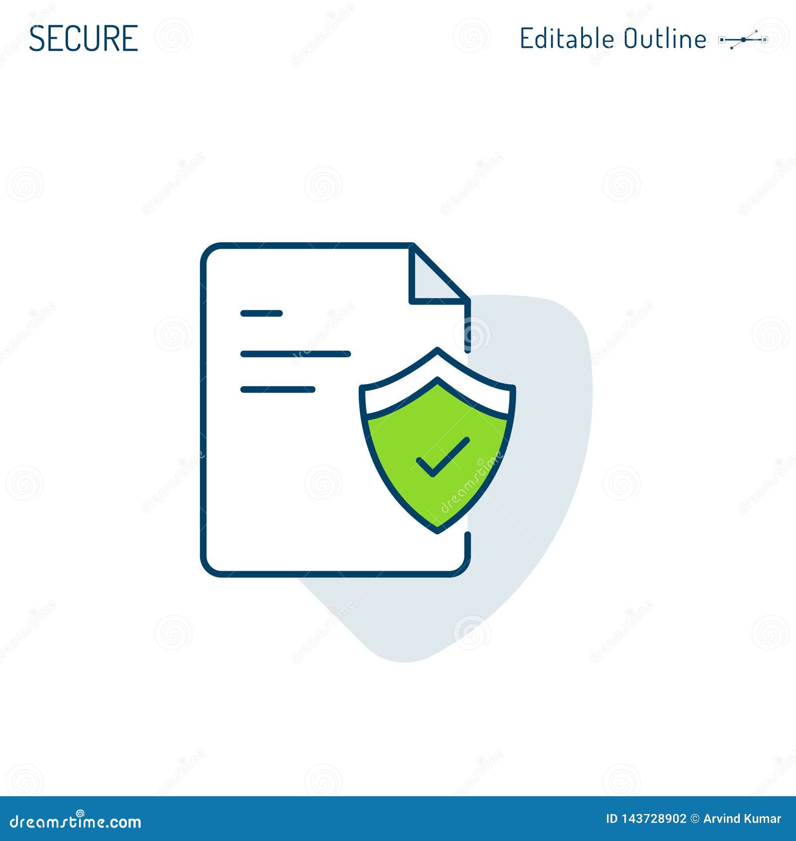 Confidential Document Icon, Cyber Secure Data, Shield Icon, Policies ...