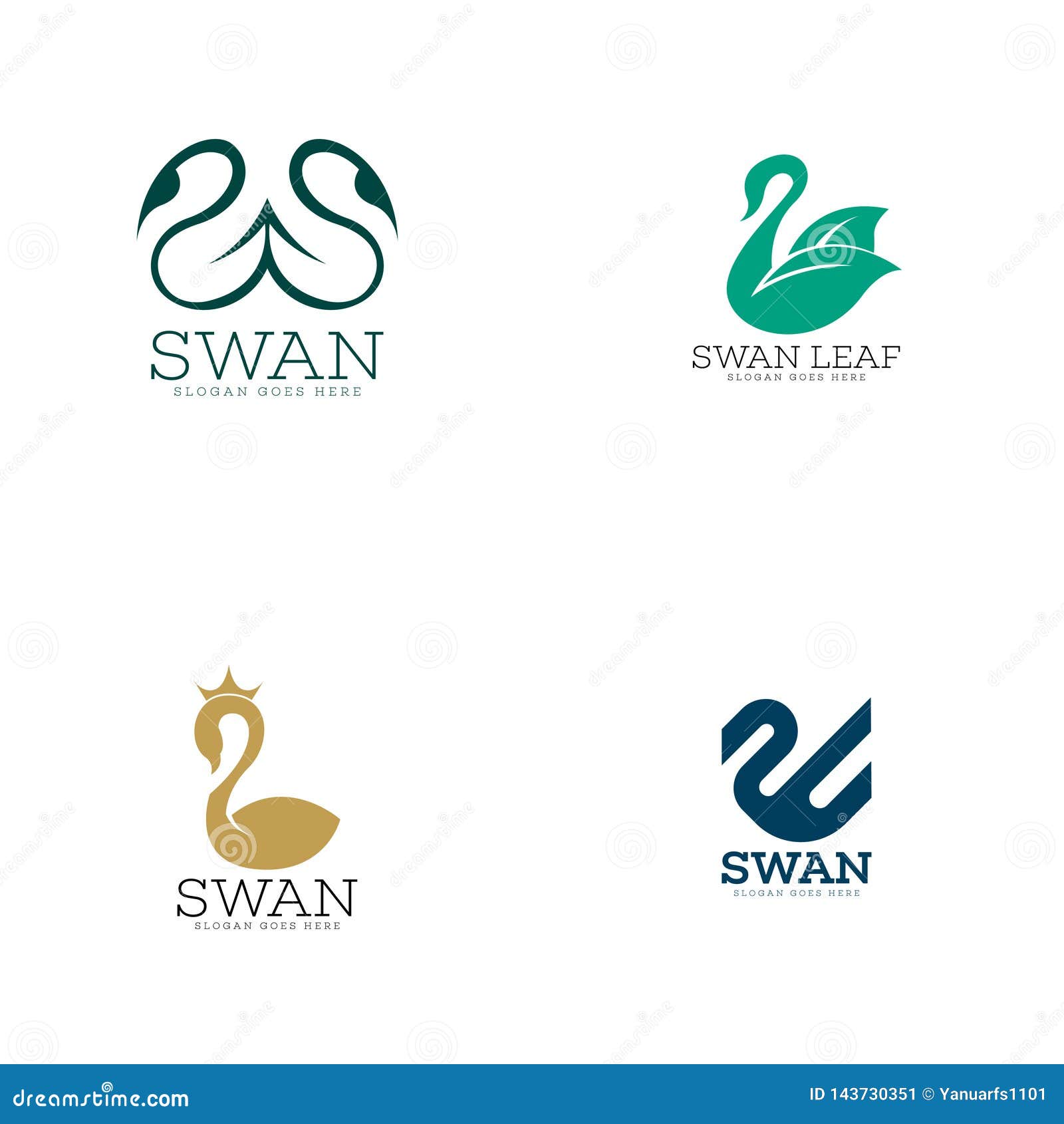 Swan Logo Template Vector. Swan Logo Concept Vector Stock Vector ...