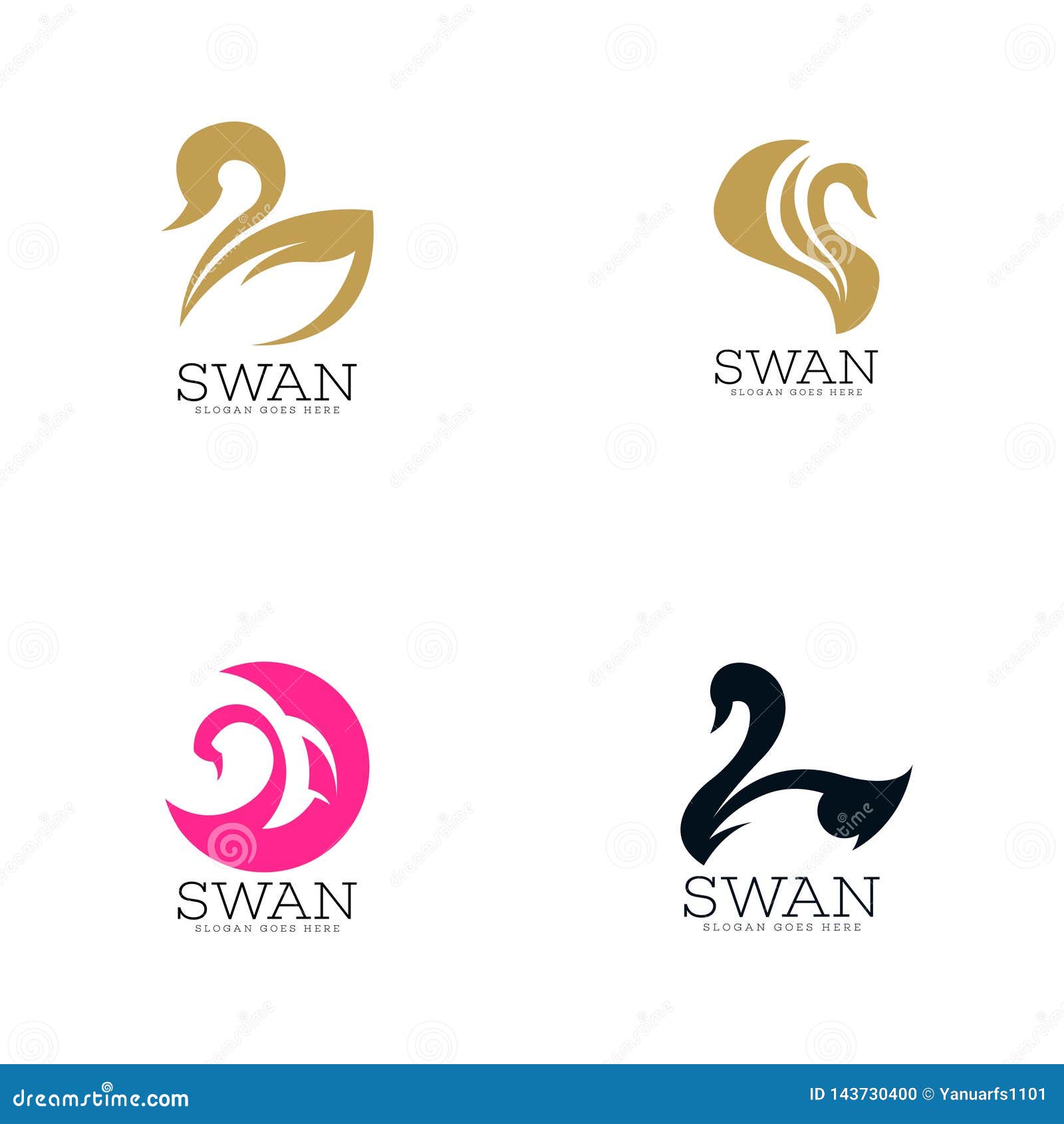 Swan Logos And Symbols Stock Photo | CartoonDealer.com #126995124