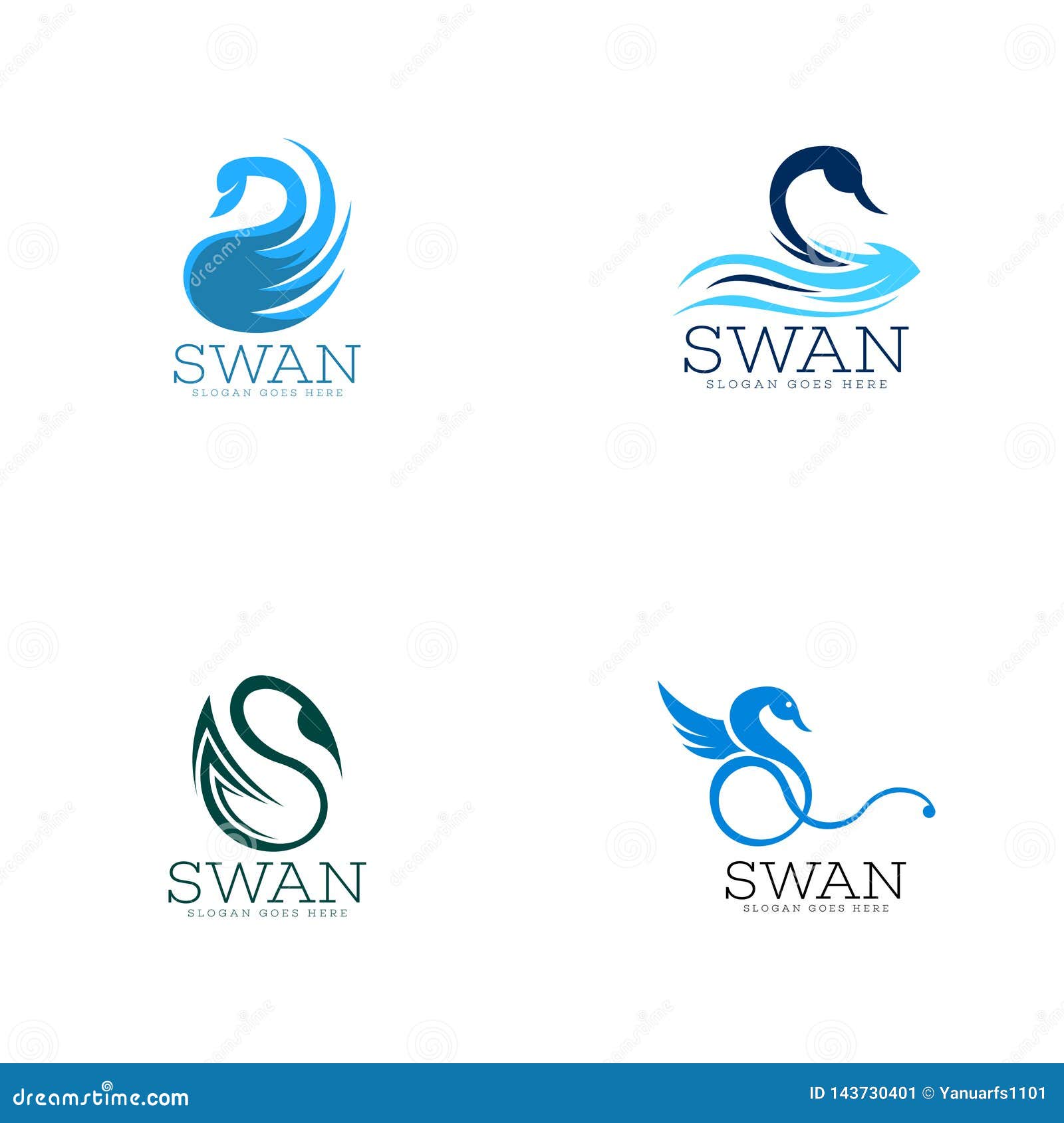 Swan Logo Template Vector. Swan Logo Concept Vector Stock Vector ...