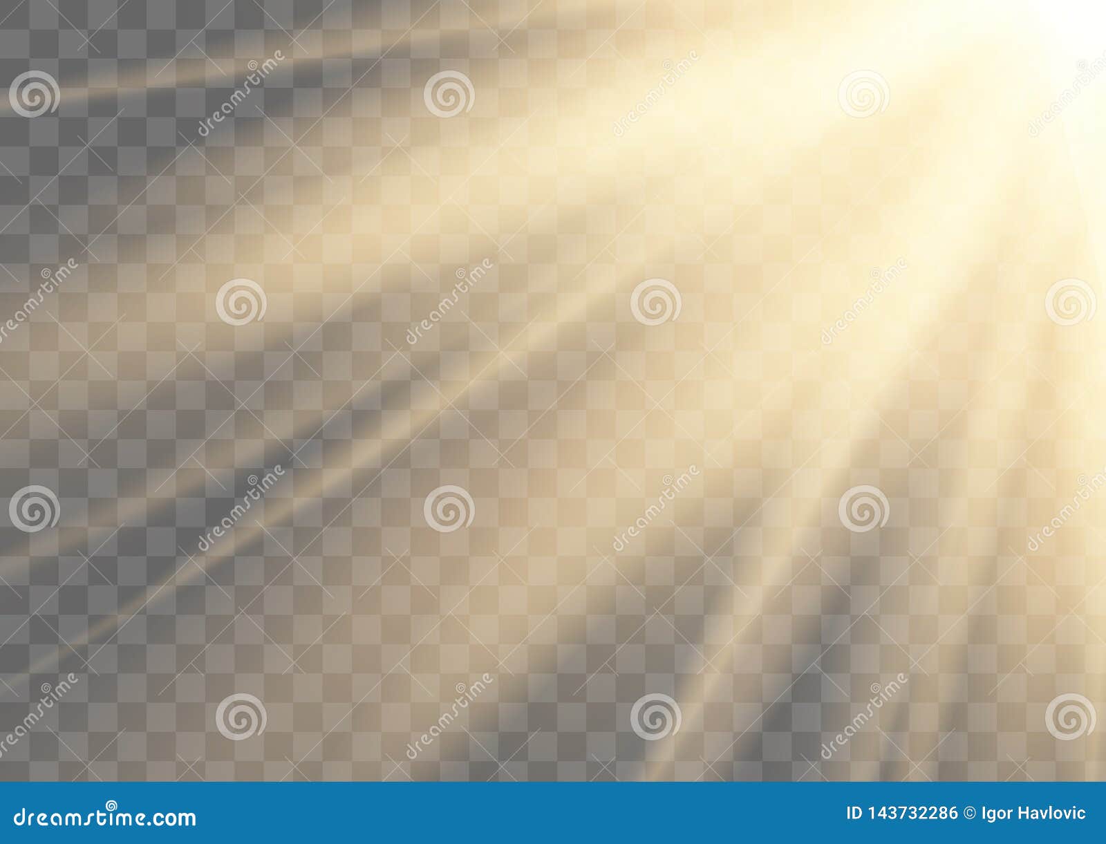 Sun Rays On Transparent Background. Sunlight. Vector Illustration ...