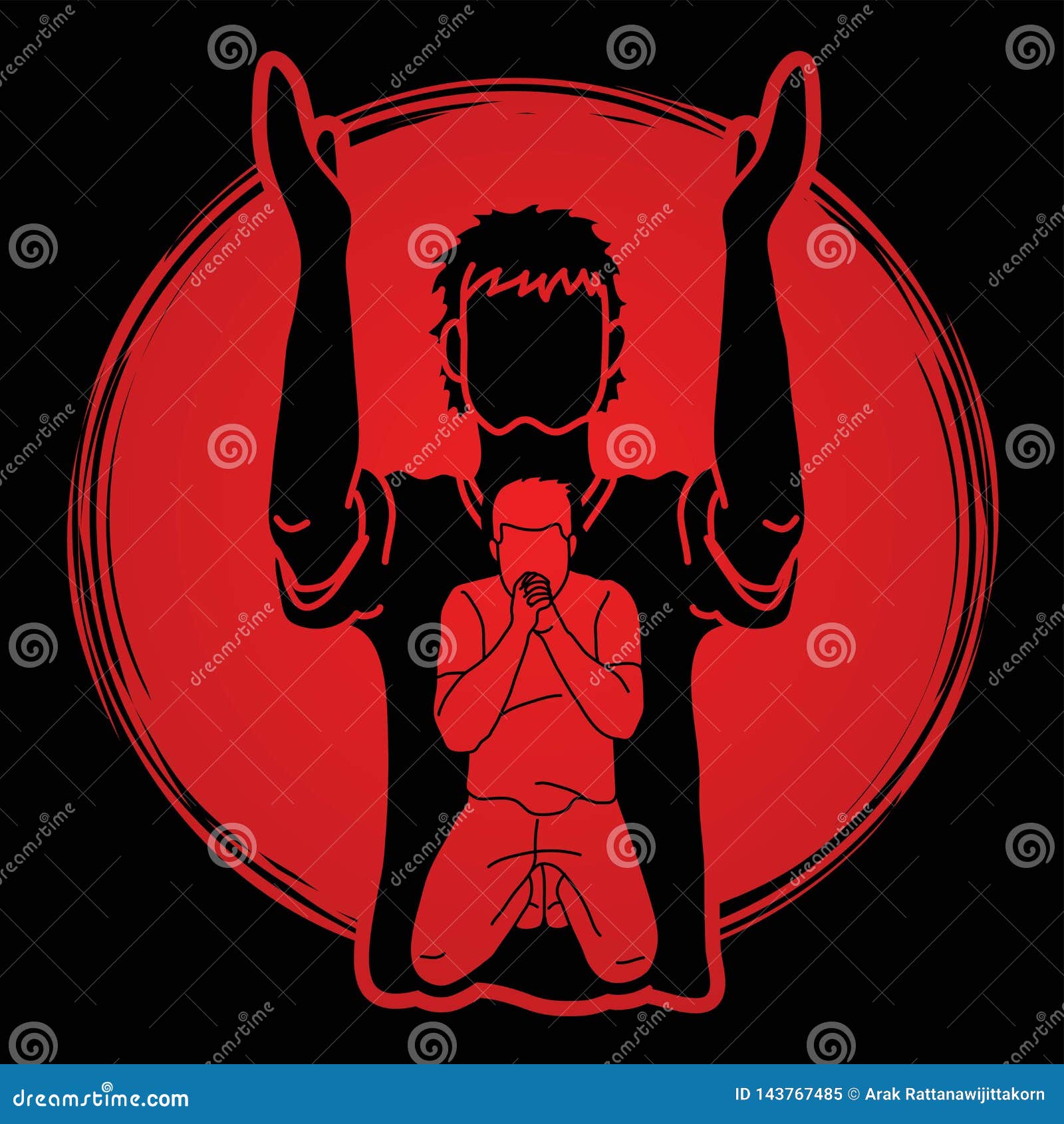 Prayer, Christian Praying ,Praise God, Worship Cartoon Graphic Stock ...
