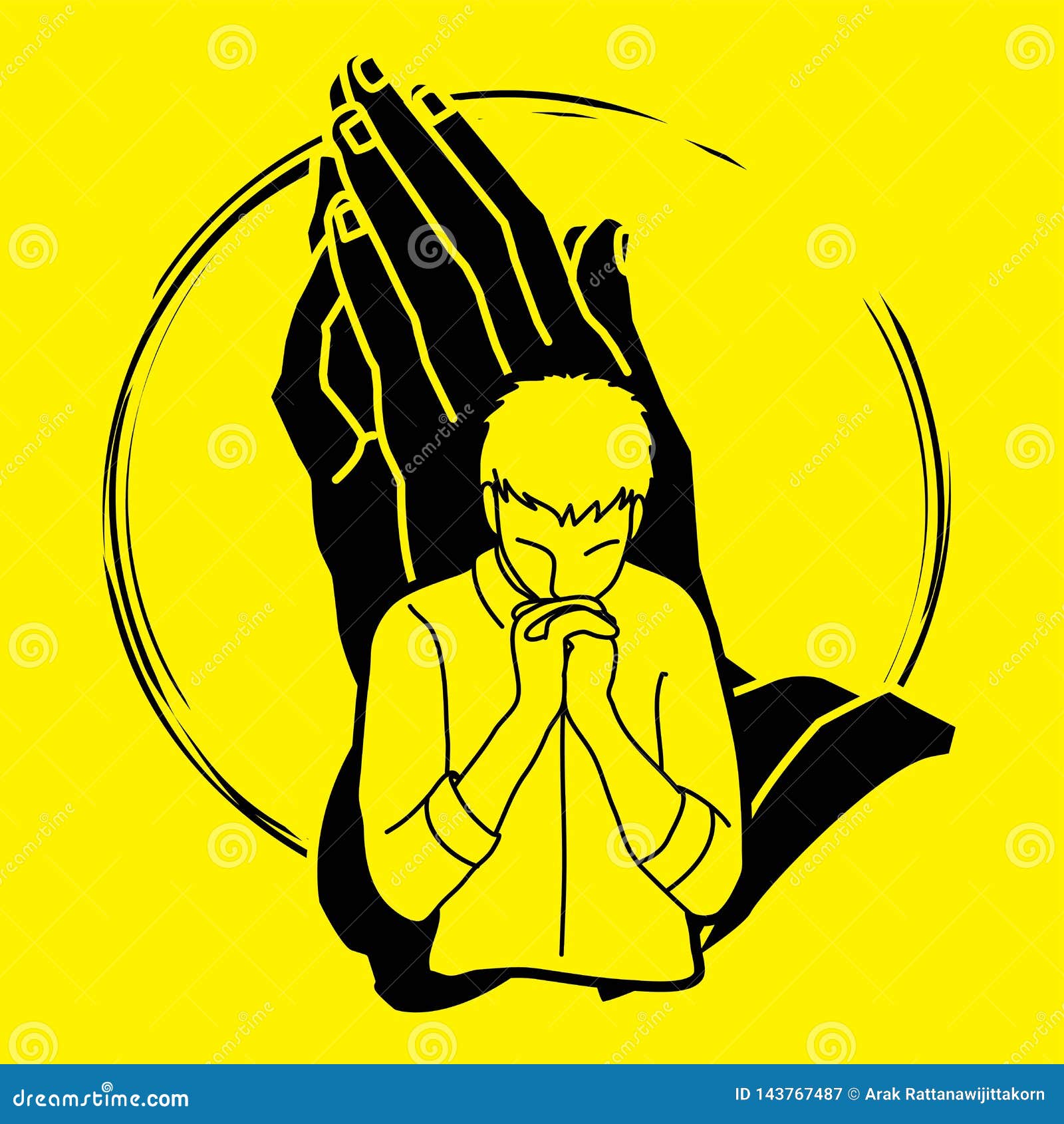Prayer, Christian Praying ,Praise God, Worship Cartoon Graphic Stock ...