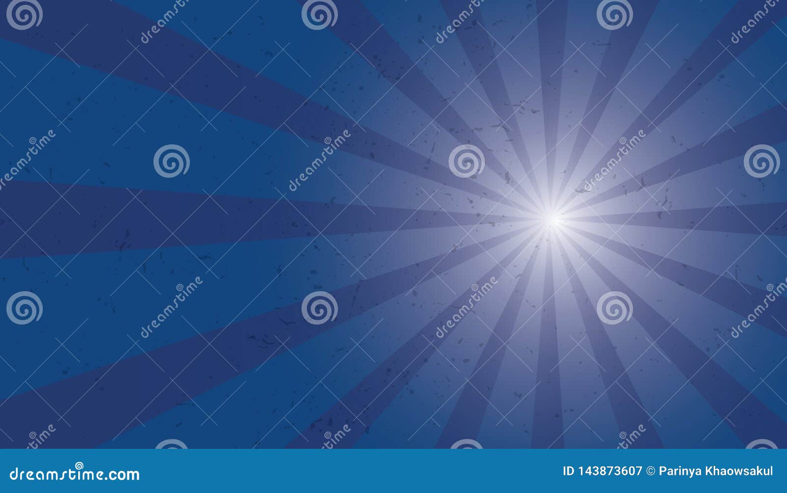 Vintage Blue Rising Sun or Sun Ray, Sun Burst Retro Vector Stock Vector ...