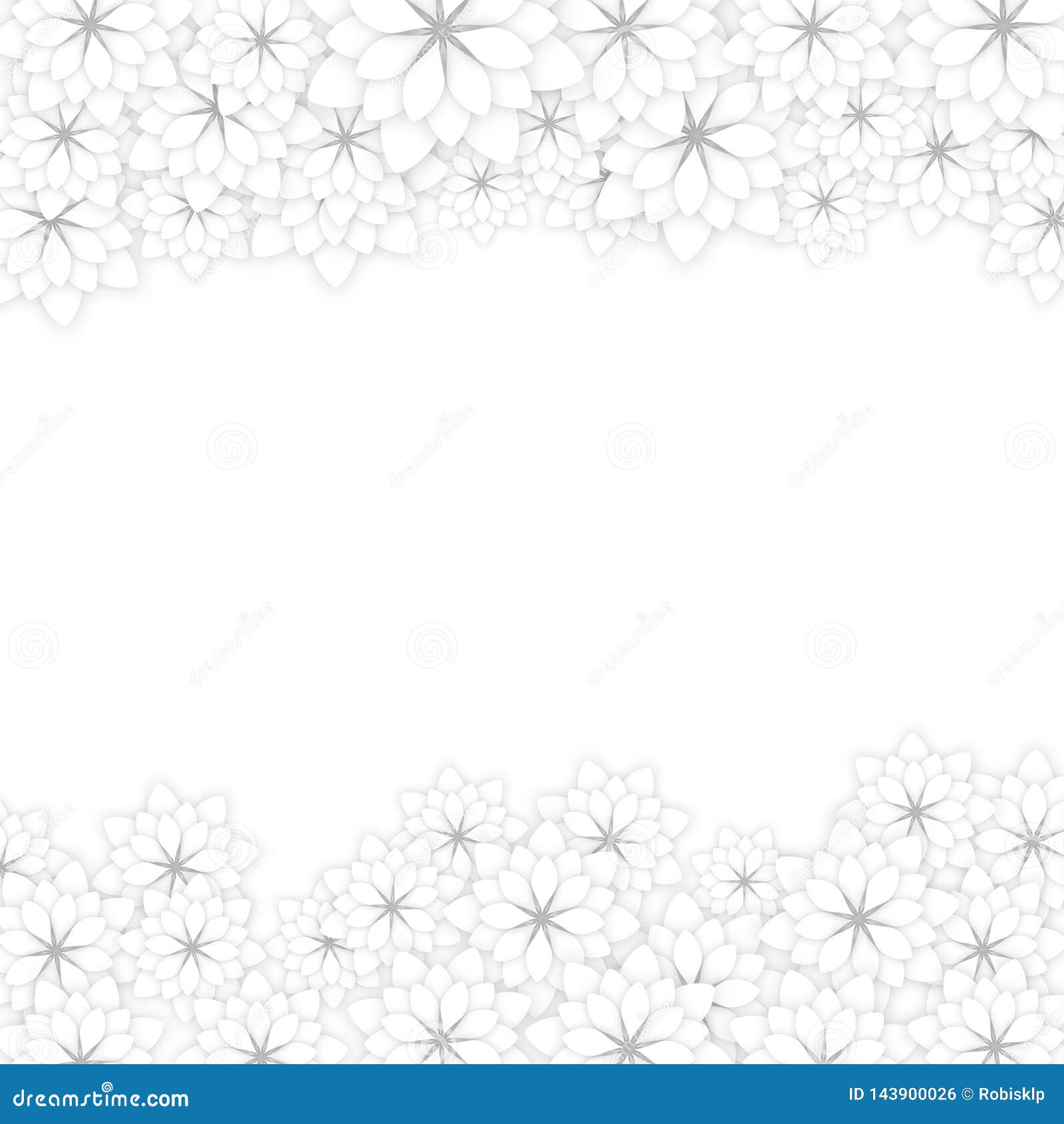 Vector Background with White Flowers Stock Vector - Illustration of ...