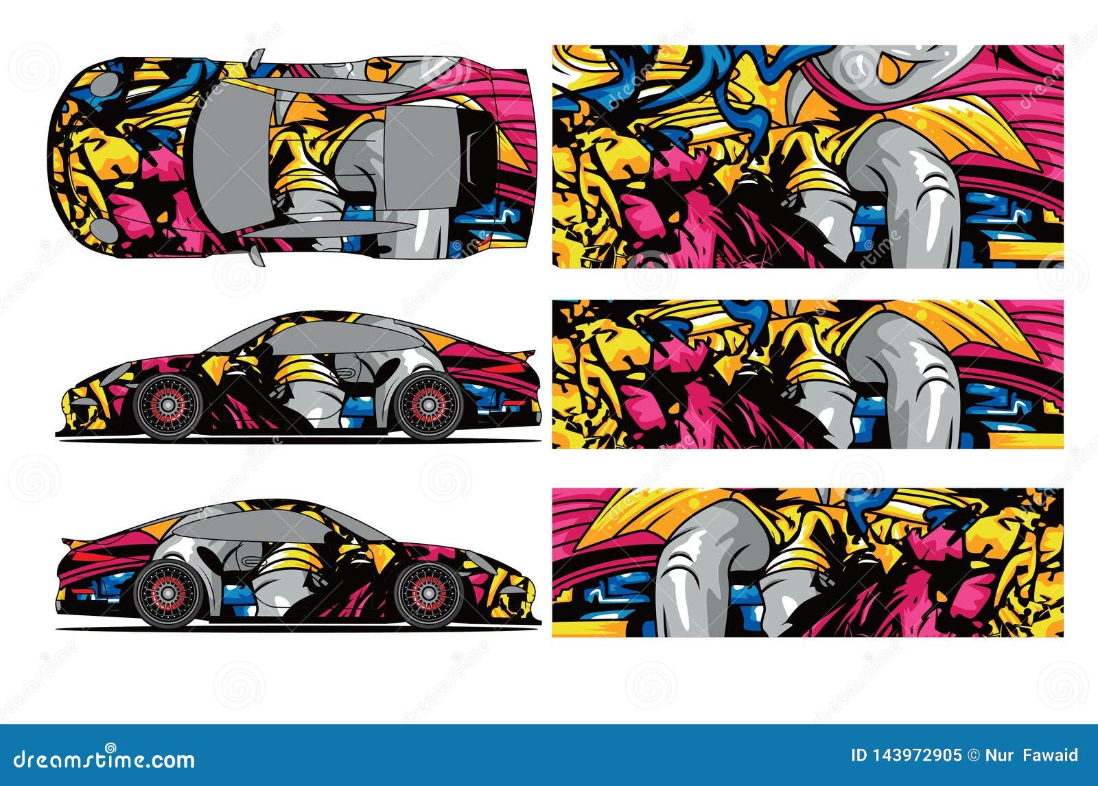 Car Decal Vector, Grunge Abstract Designs for Vehicle Sticker Vinyl ...