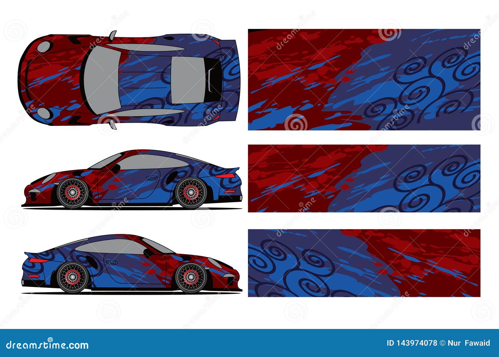 Car Decal Vector, Grunge Abstract Designs for Vehicle Sticker Vinyl ...