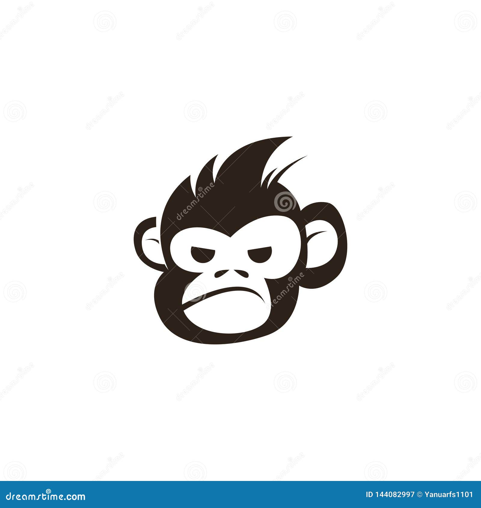 Monkey Head Logo Template Vector. Monkey Face Logo Template Vector ...