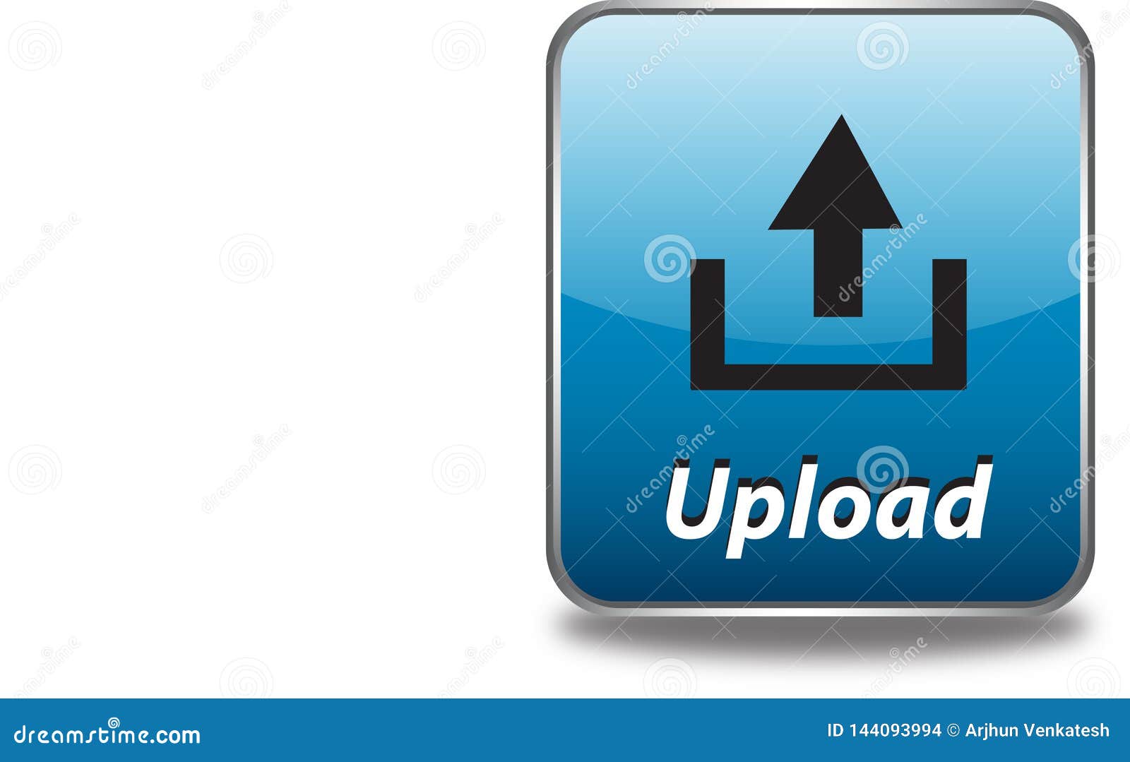 Illustration Creative Upload Web Button on White Background Stock ...