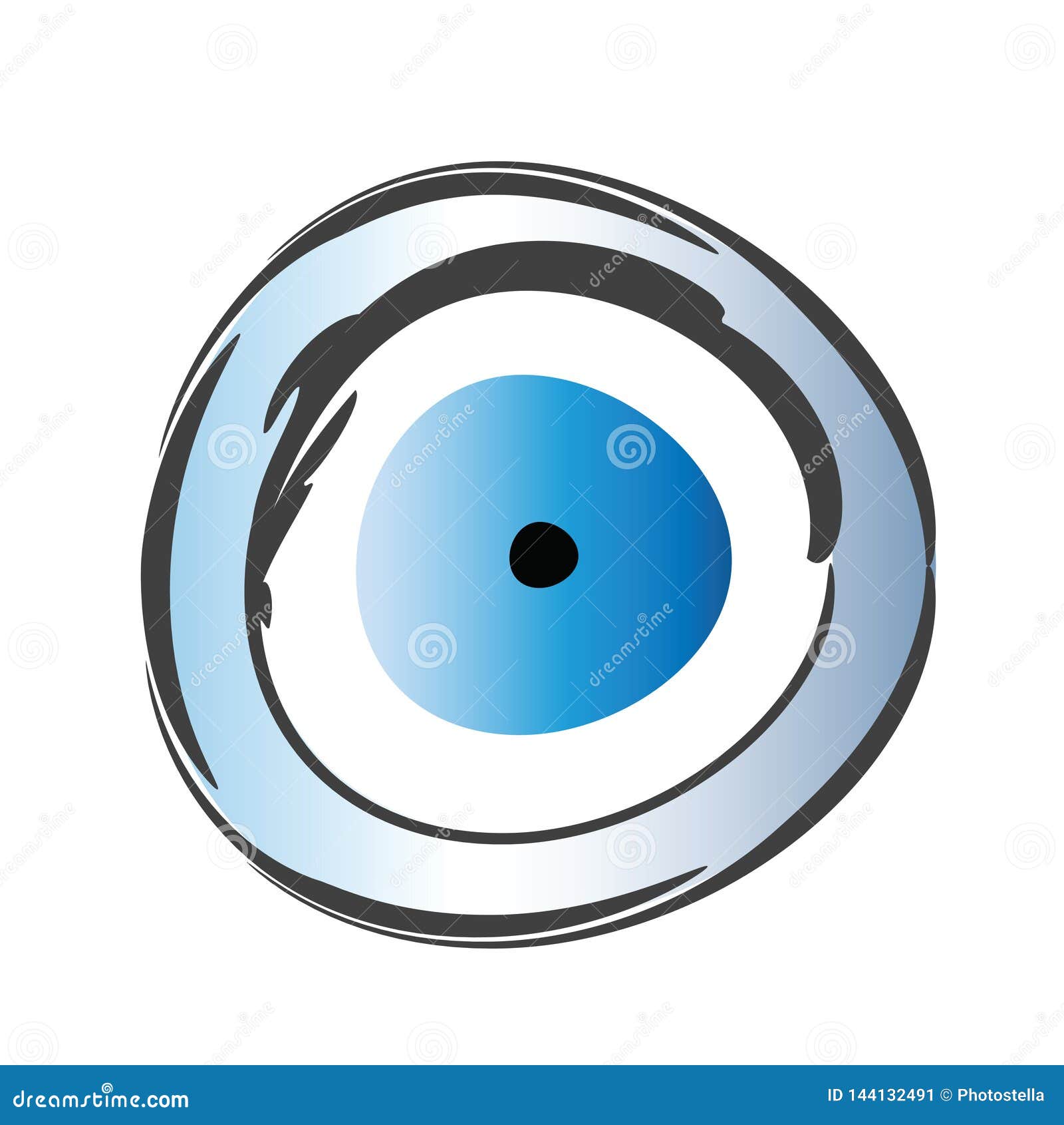 Blue evil eye vector stock vector. Illustration of decor - 144132491