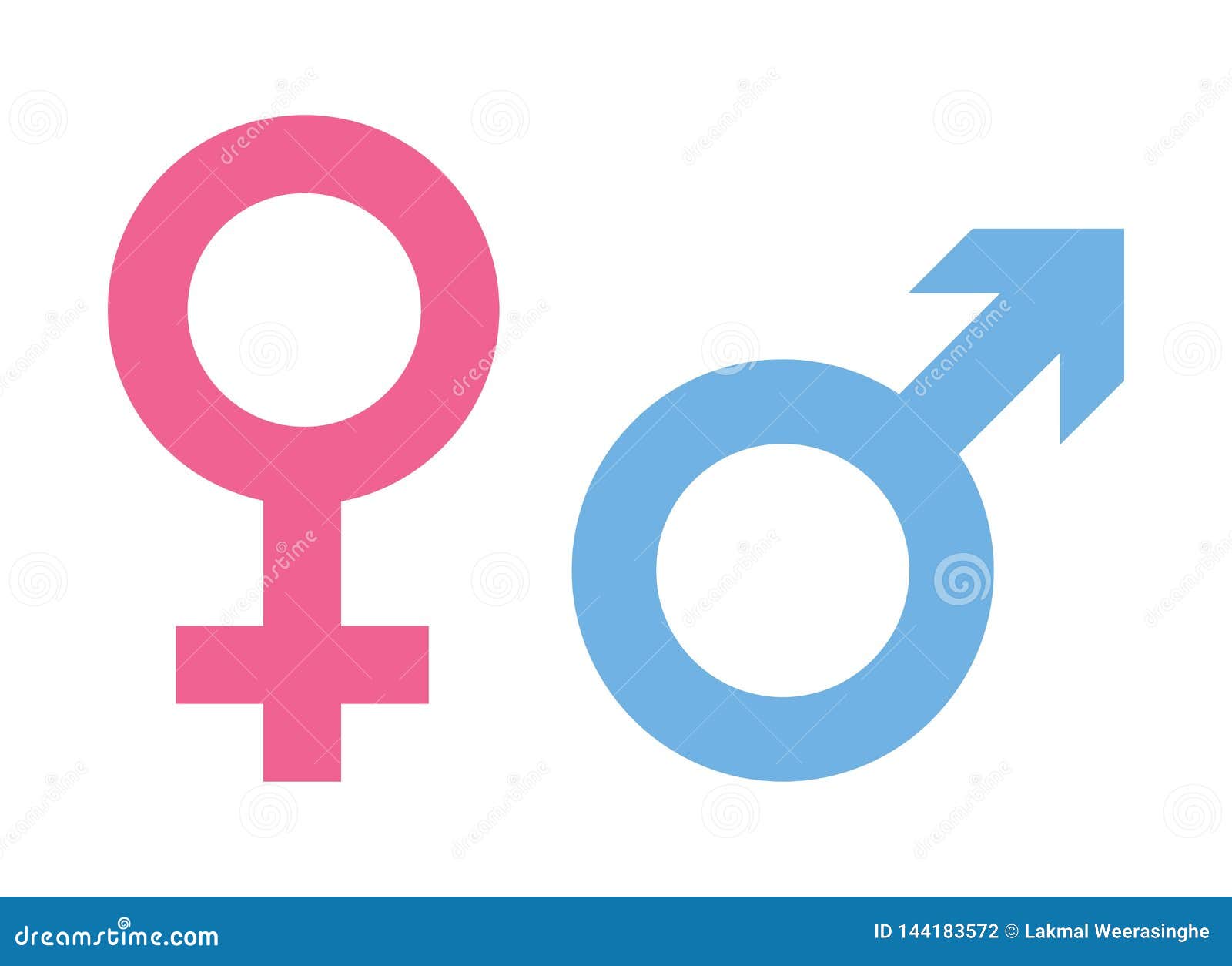 Man and Woman Sign Icon. Symbol Pink of Female and Blue of Male Stock ...